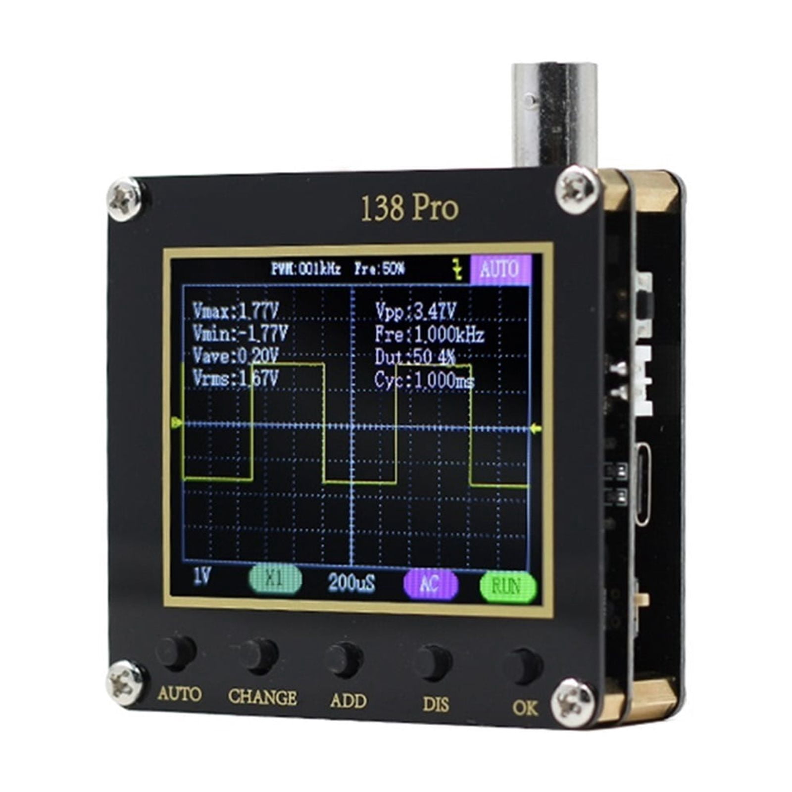 Handheld Digital Oscilloscope 200Khz Square Wave Output Oscilloscopes ...