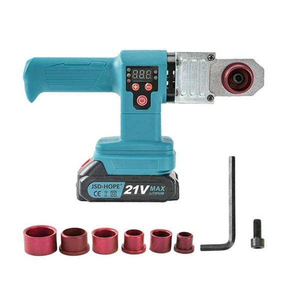 Handheld Digital PPR Pipe Welding Machine, Rechargeable Plastic Pipe Fusion Welder Kit with ...
