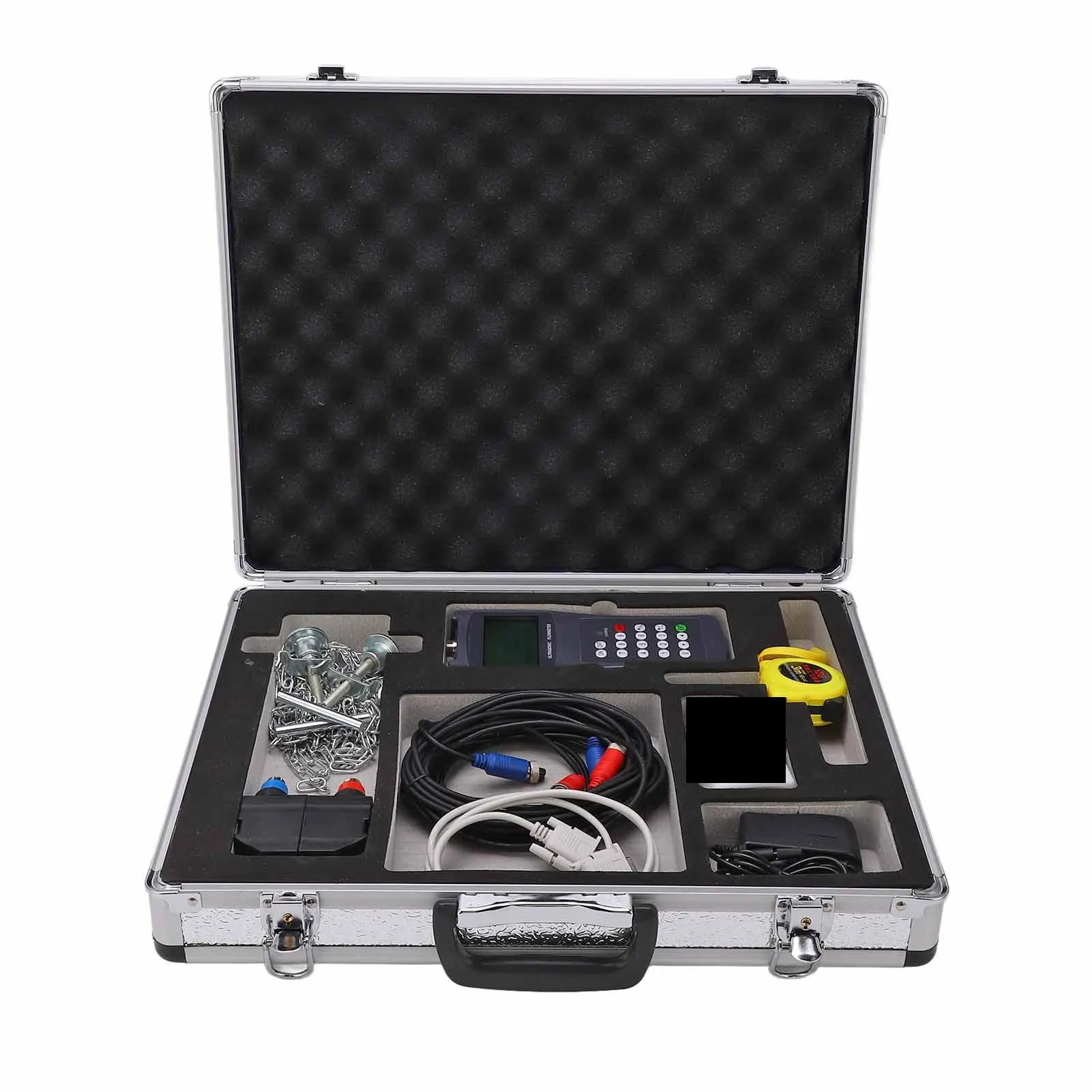 Handheld Digital Ultrasonic Flow Meter Tester Flowmeter US Plug 100 ...