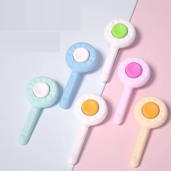 Handheld Double Sided Bath Brush with Soft Silicone Bristles and ...