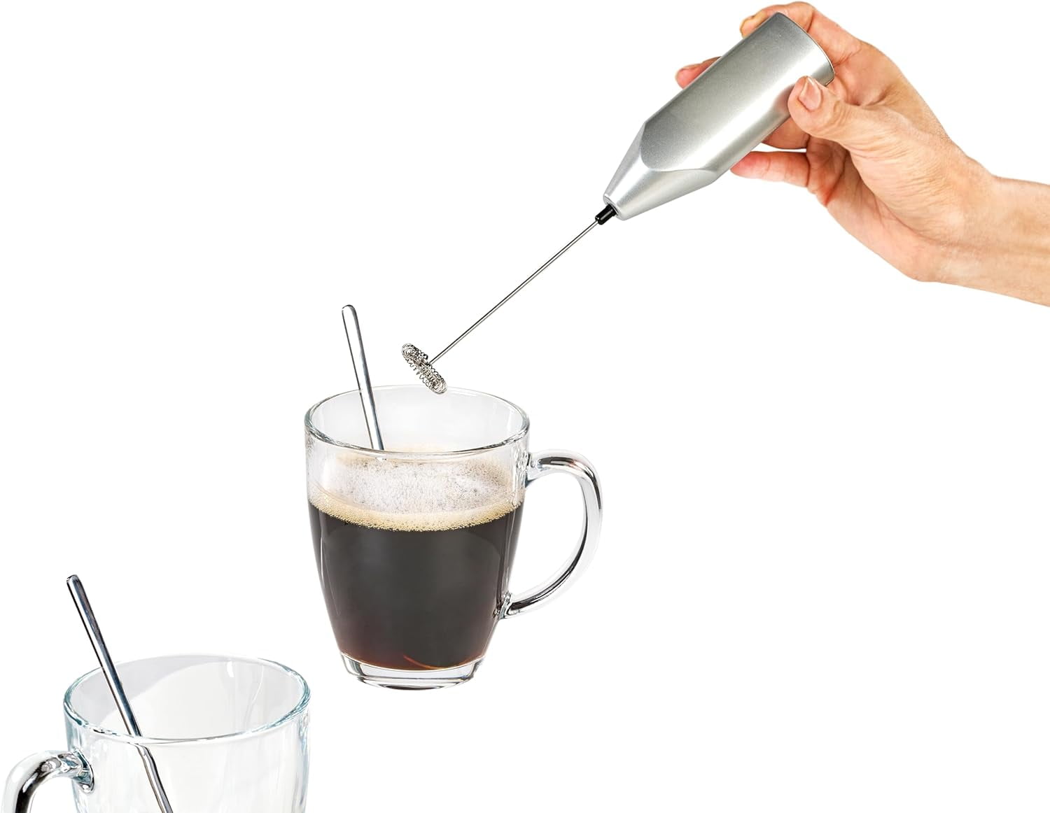 Handheld Electric Milk Frother Electric Stainless Steel Whisk Egg ...