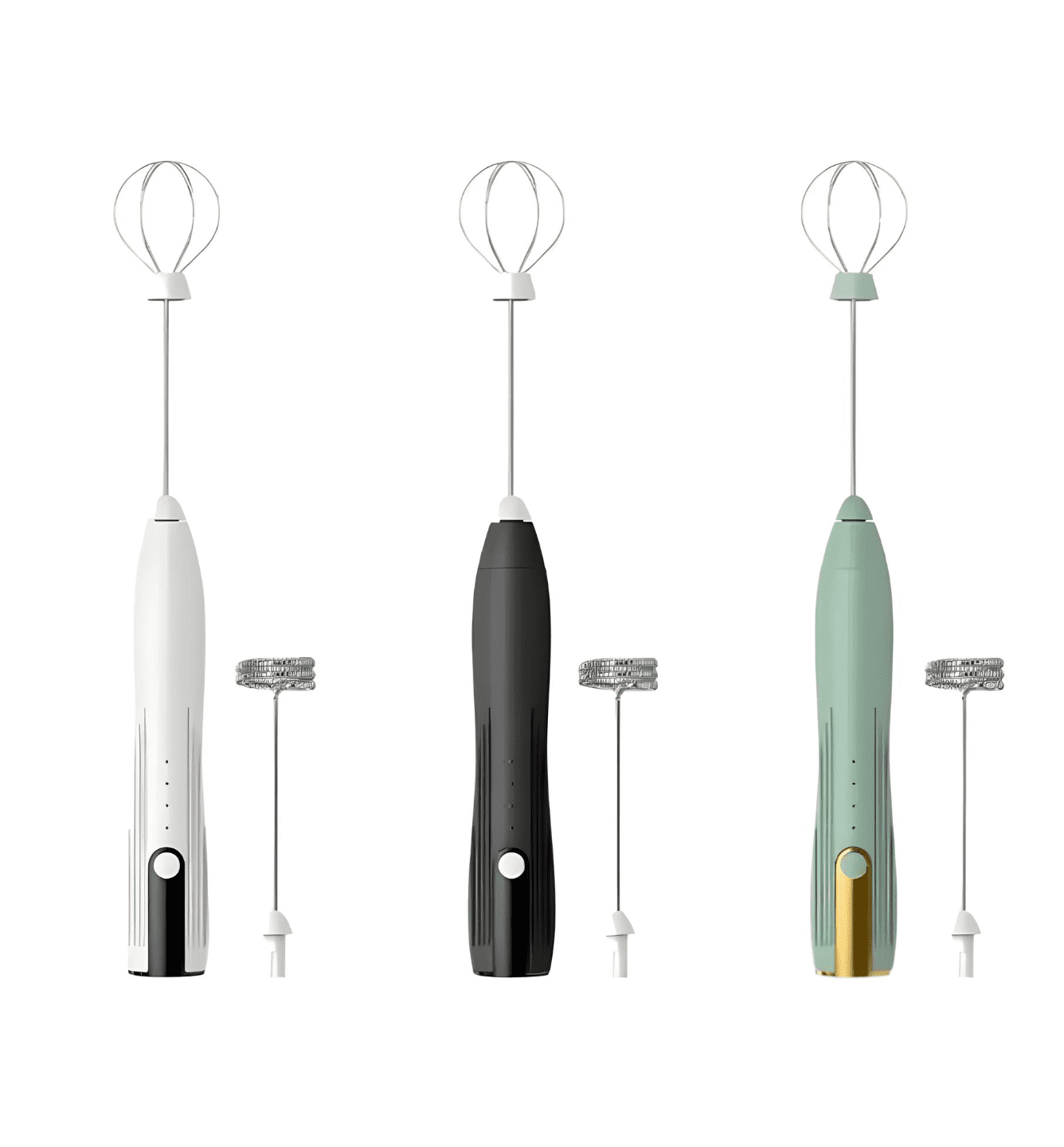 Handheld Electric Milk Frother with Stainless Steel Stand, USB ...