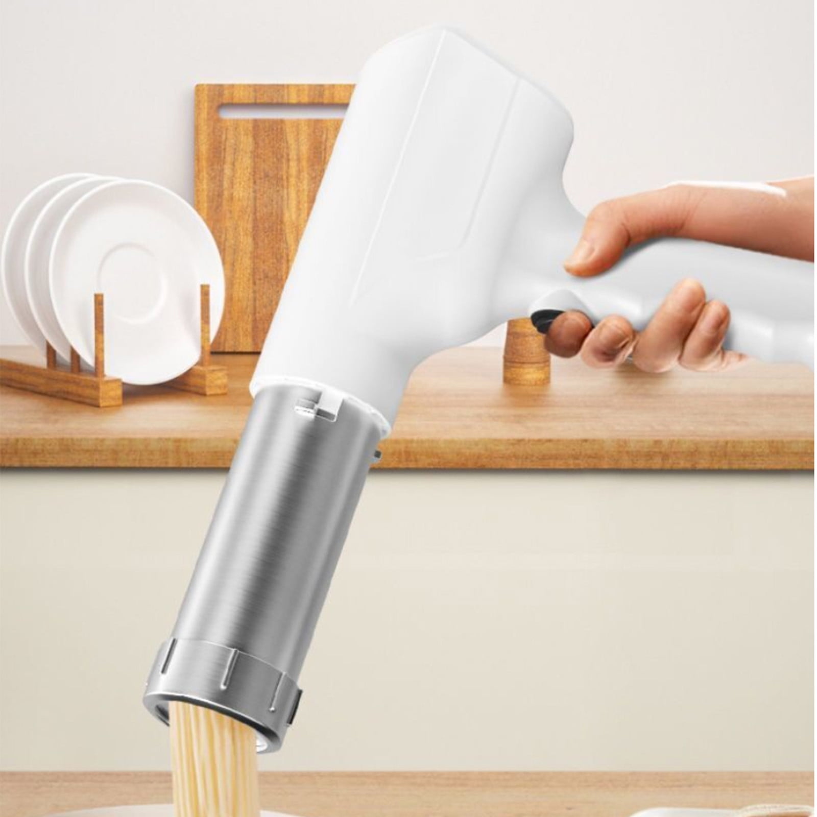 Handheld Electric Pasta Maker, 5-in-1 Cordless Pasta Machine, Portable ...