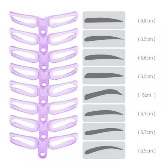 Eyebrow Stencil Brow Painted Model Drawing Guide Styling Shaping Easy ...
