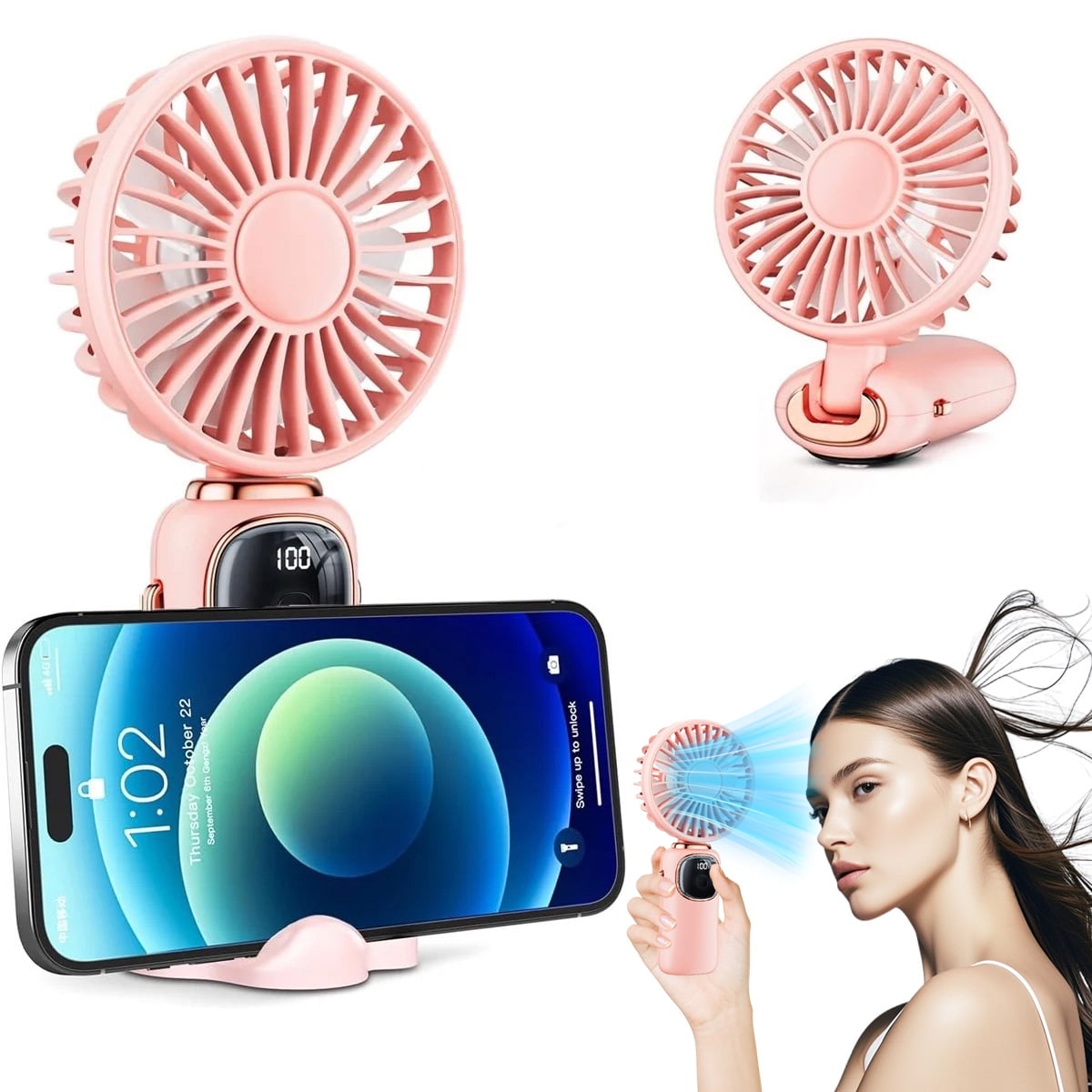 HechoVinen 5 Speed Portable Rechargeable Mini Handheld Fan - Walmart.com