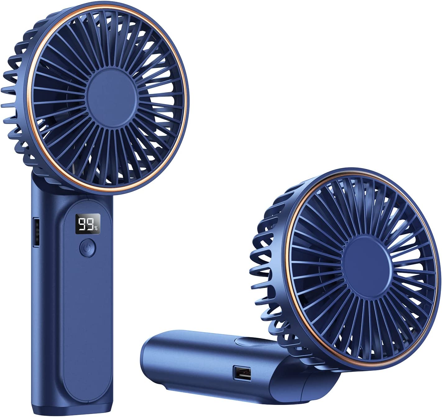Handheld Fan, 6000mAh Portable Fan Mini Fan with Power Bank,6 Speeds ...