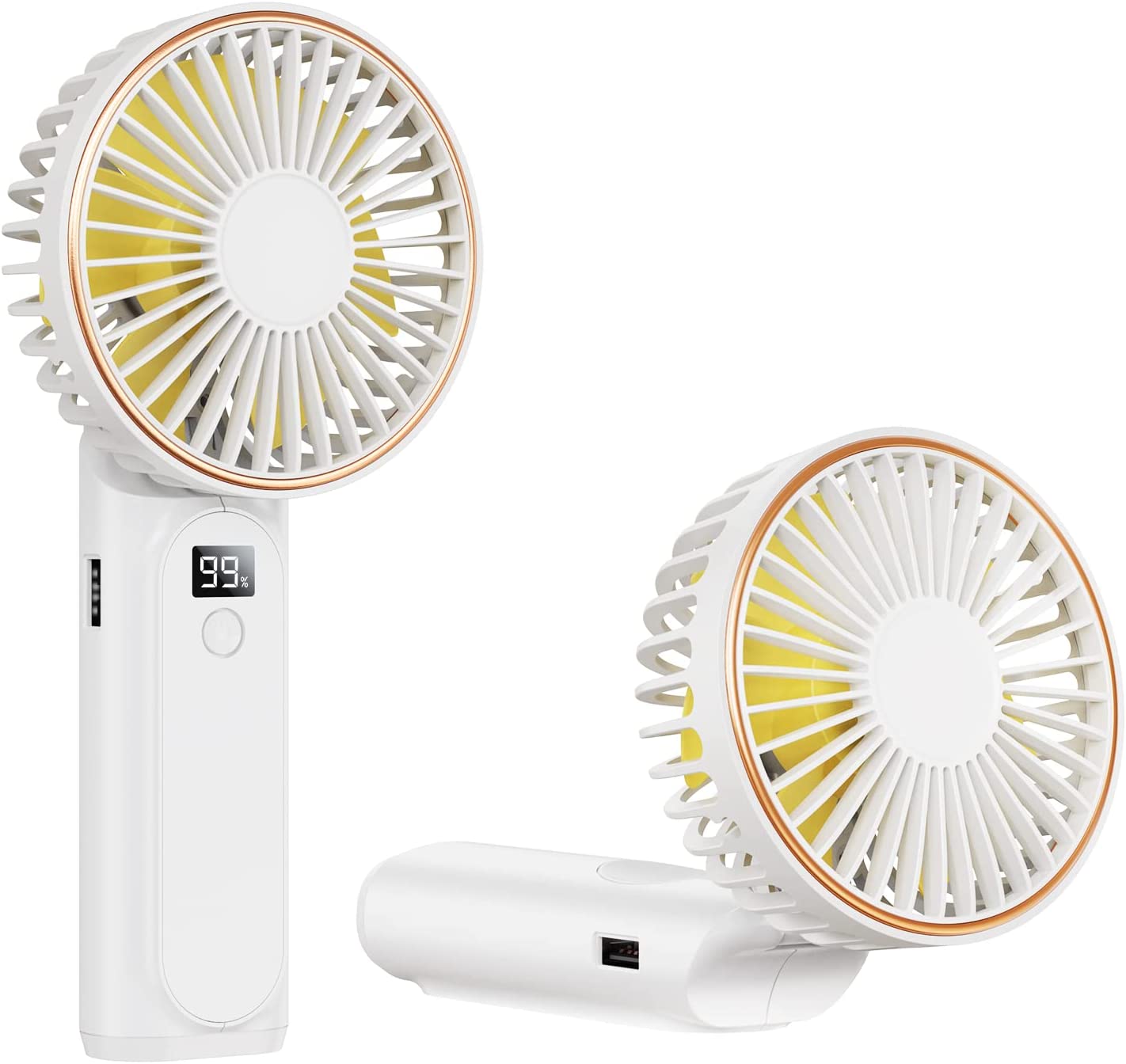 Handheld Fan, 6000mAh Portable Fan Mini Fan with Power Bank,6 Speeds ...