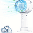Handheld Fan with Ice Cooling, Cools Down to 60.8℉ Circular Cooling ...