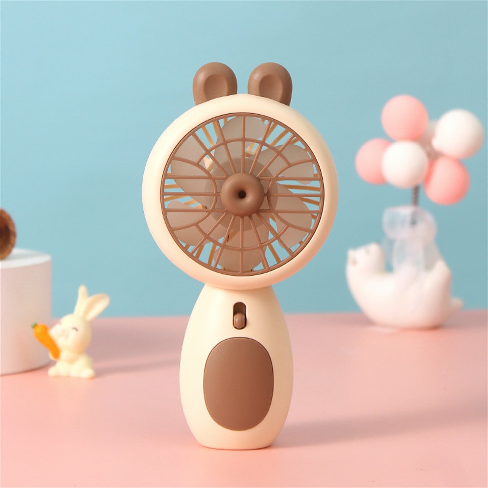 Handheld Fan Mini Qnjujn Summer Refreshing Handheld Fan WIth LED ...