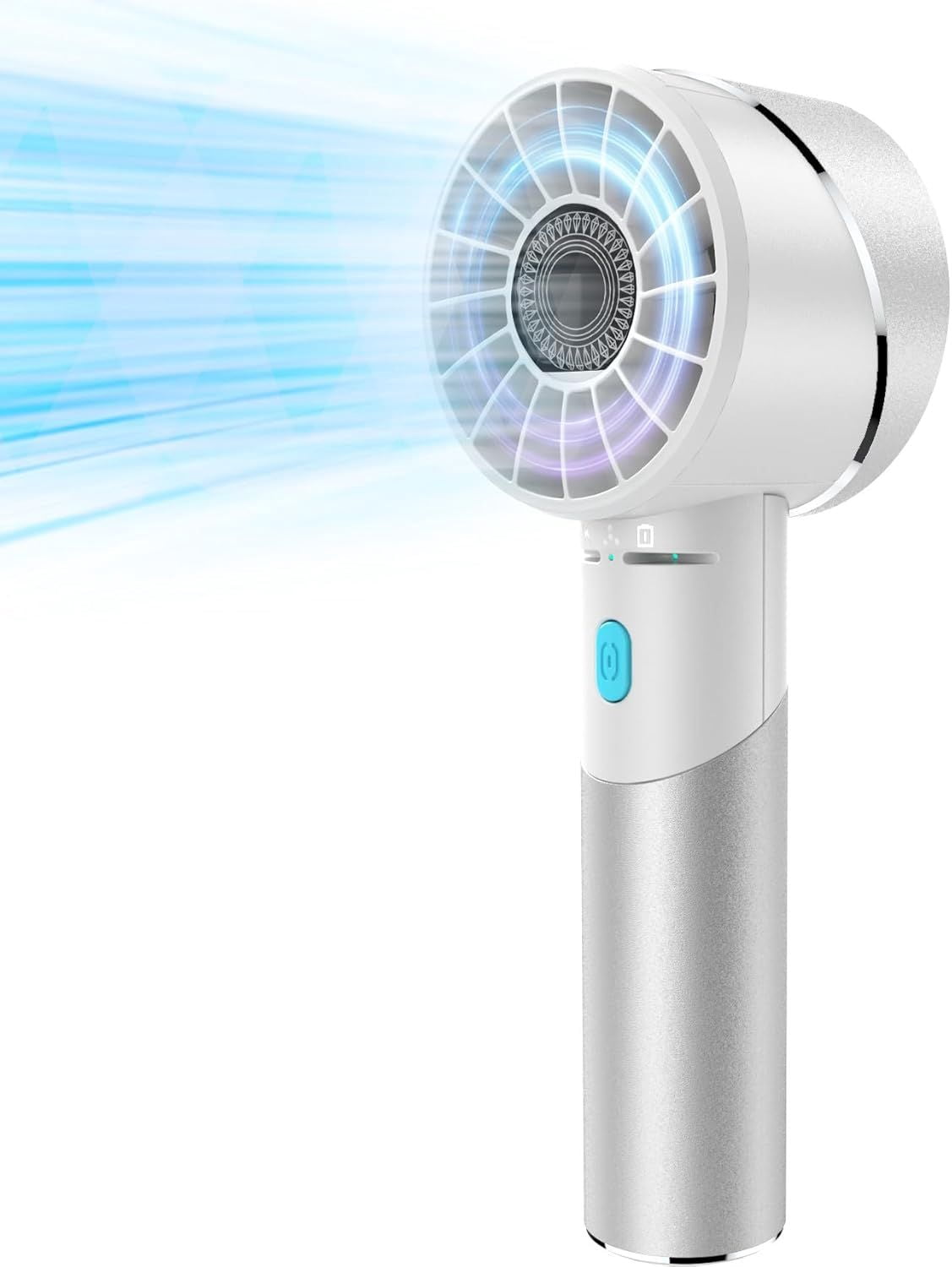 Handheld Fan, Mini Small Portable Turbo Fan, Rechargeable with 4 High ...