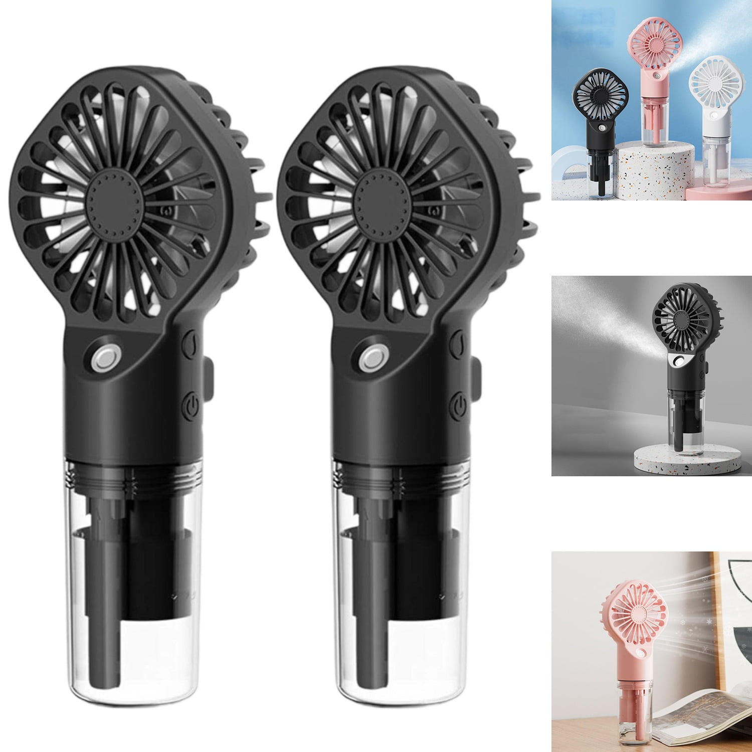 Handheld Fan Portable Handheld Misting Fan - Rechargeable Battery ...