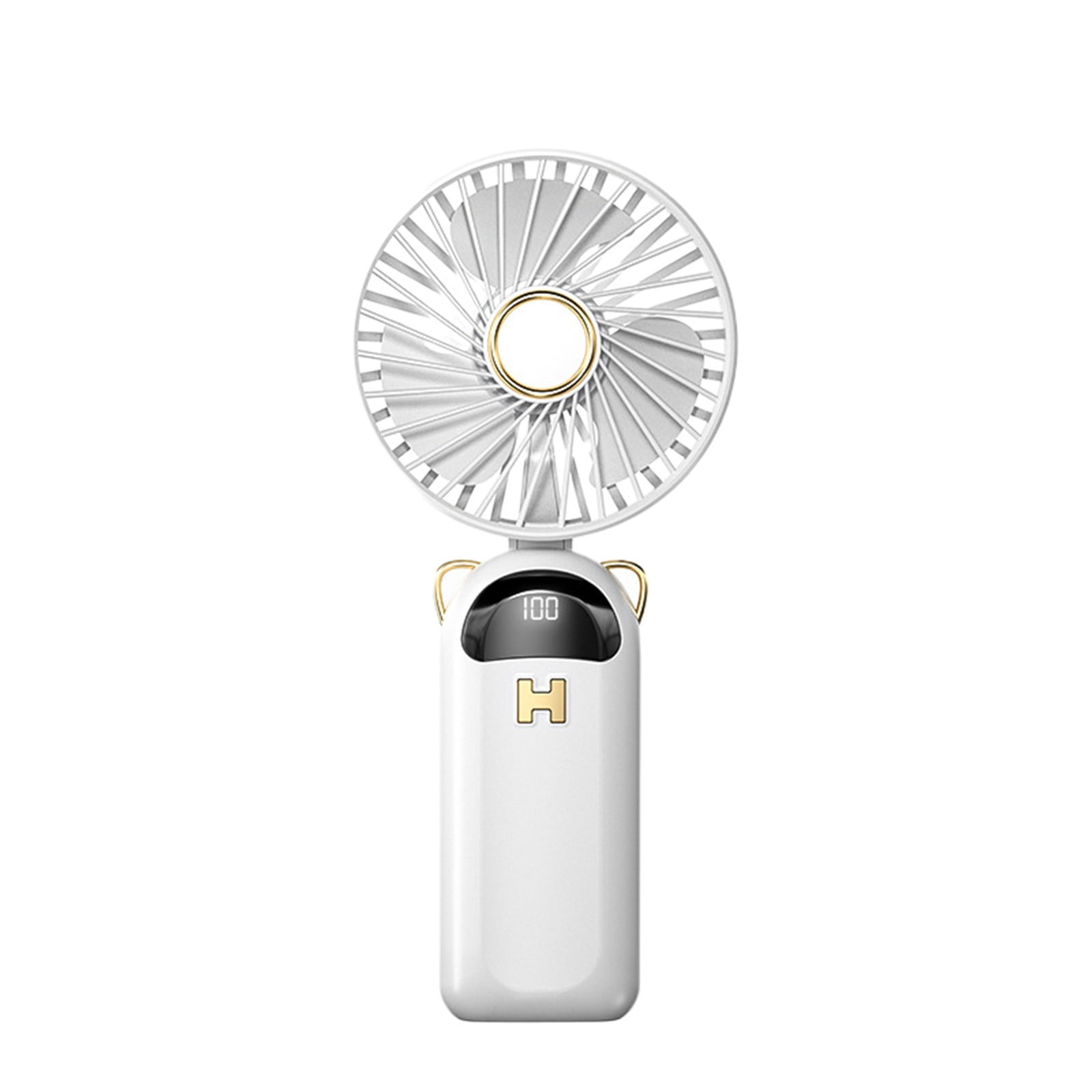 Handheld Fans Digital Display Folding Fan Usb 5-Speed Rechargeable ...