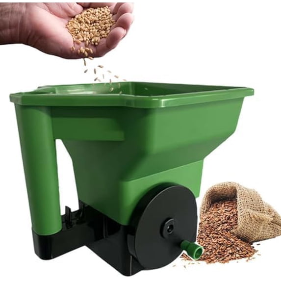 Handheld Fertilizer Spreader, 3L Capacity Grass Seed Spreader for Lawns ...
