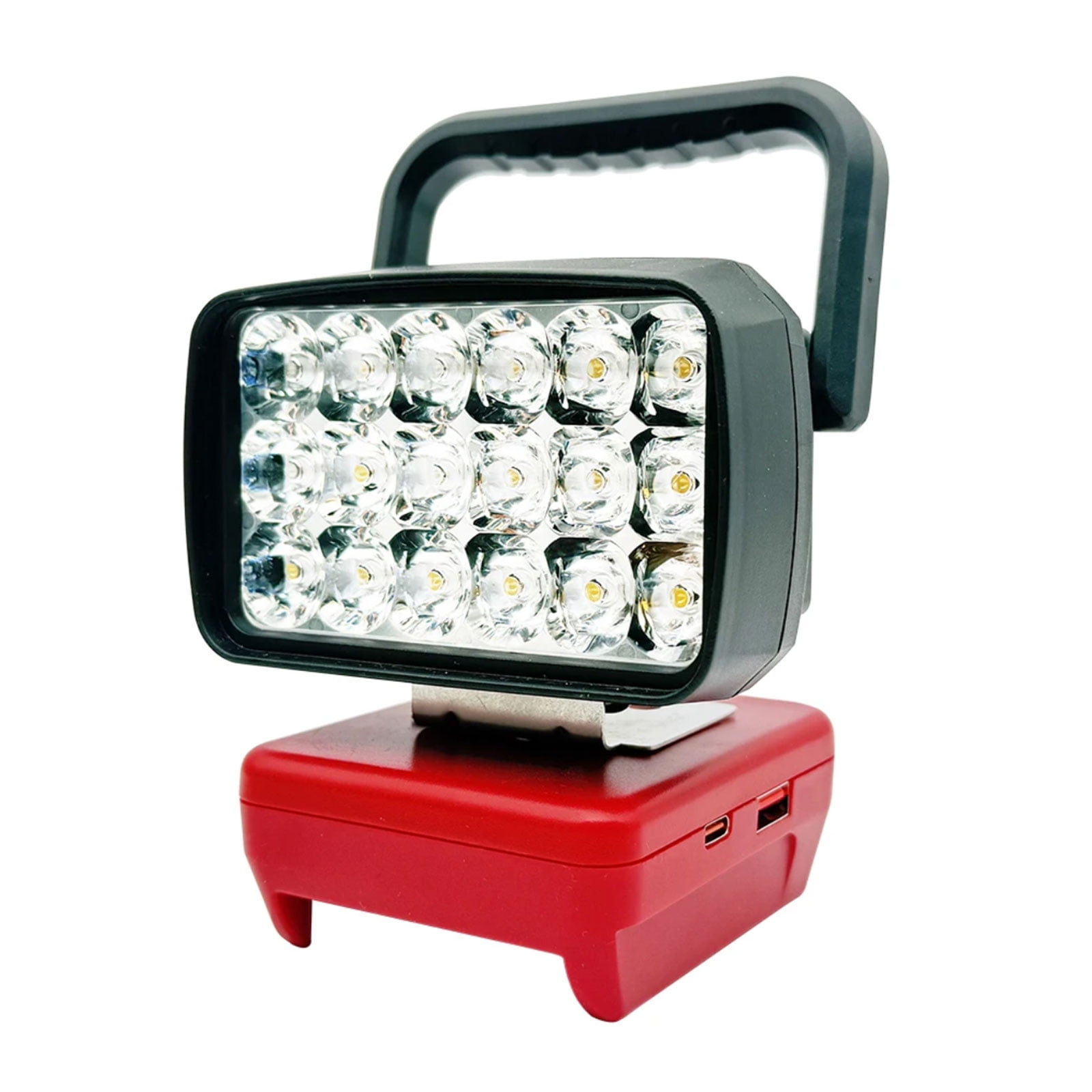 Handheld Flashlight Work Light 18V Two USB Port 18 LED Beams 1800 lums ...