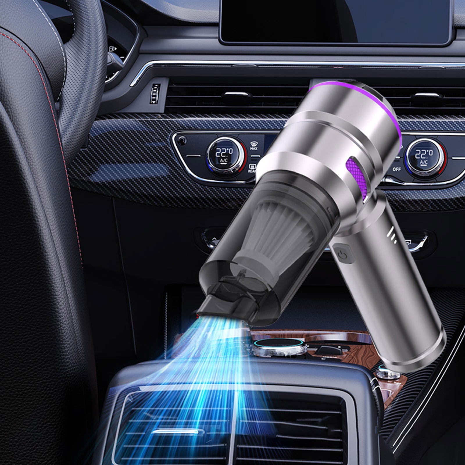 Handheld Foldable Car Vacuum Portable Cordless, High Power Mini Vacuum ...