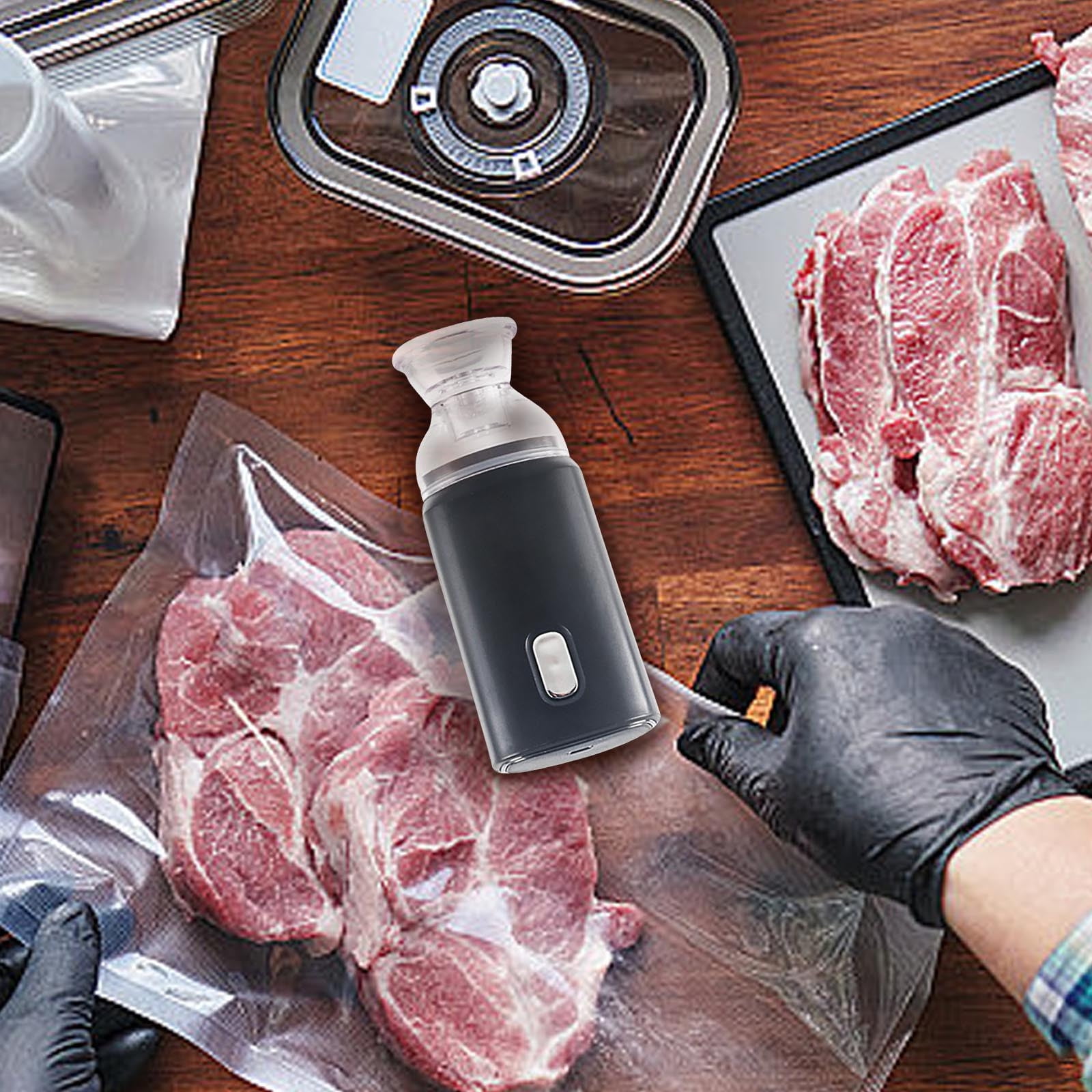 Handheld Food Vacuum Sealer USB Pump, Portable Compression Storage ...