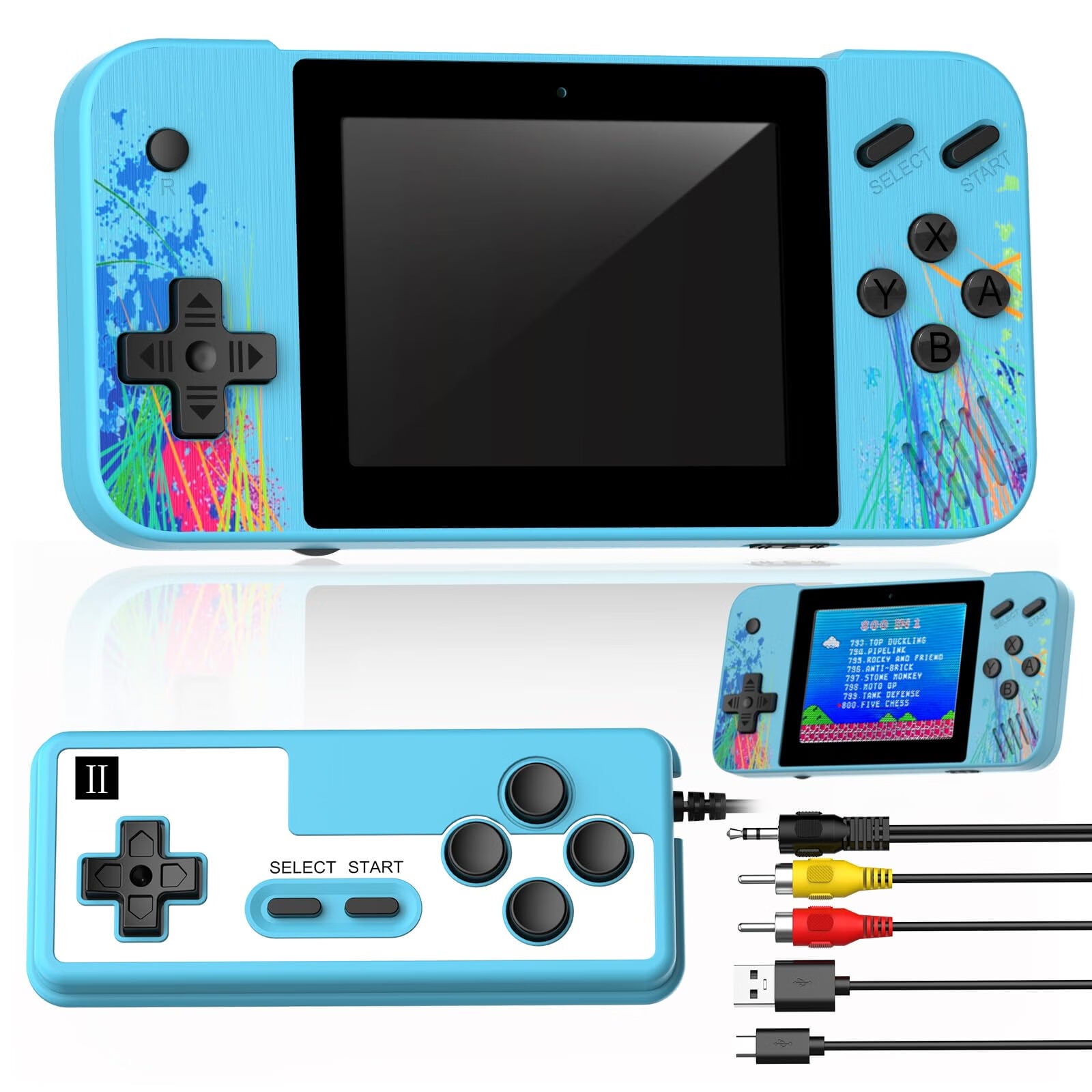 Handheld Game Console with 800 Classical FC Games 3.5 inch Color Screen ...