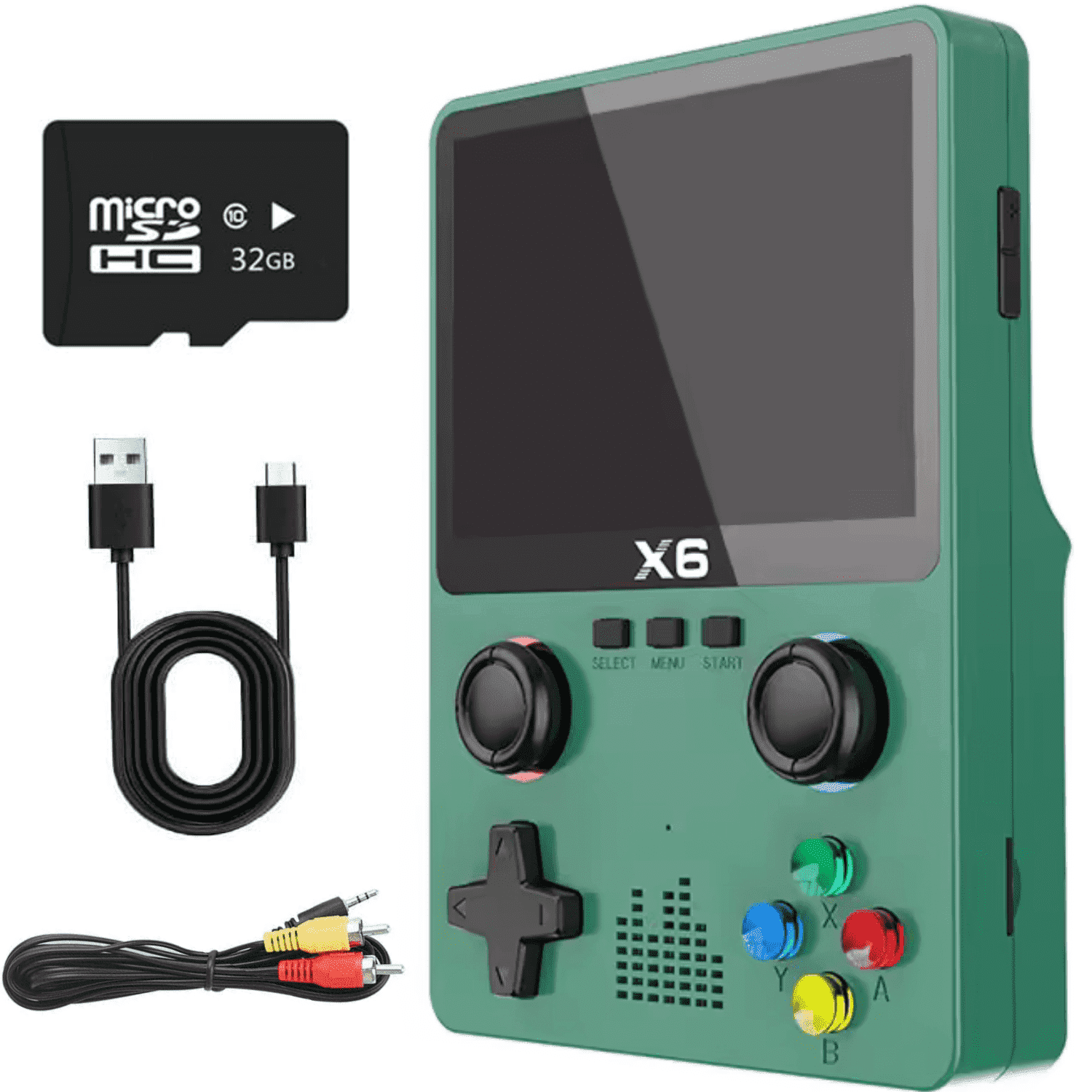 Handheld Game Console with 32G TF Card, Green - Walmart.com