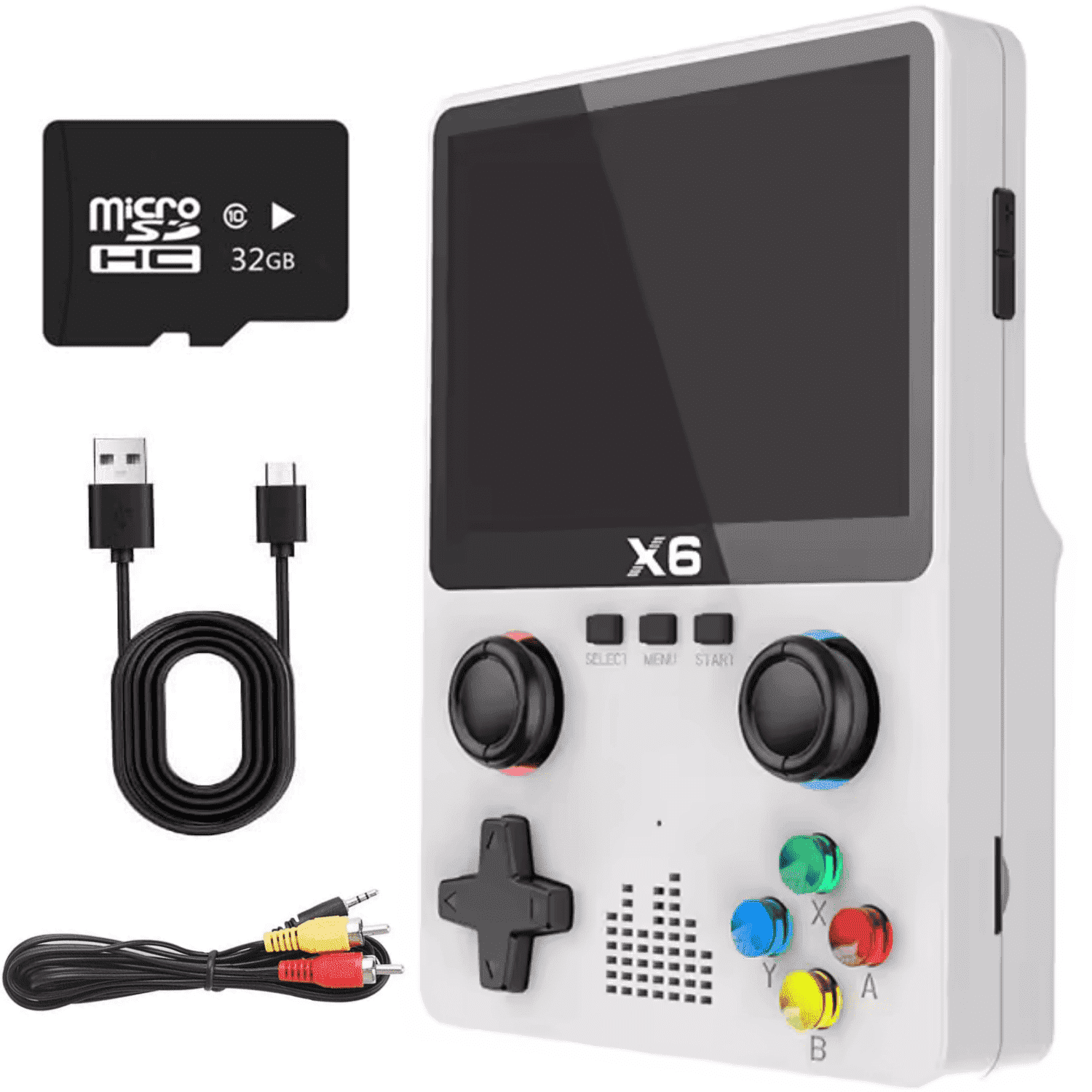 Handheld Game Console with 32G TF Card, White - Walmart.com