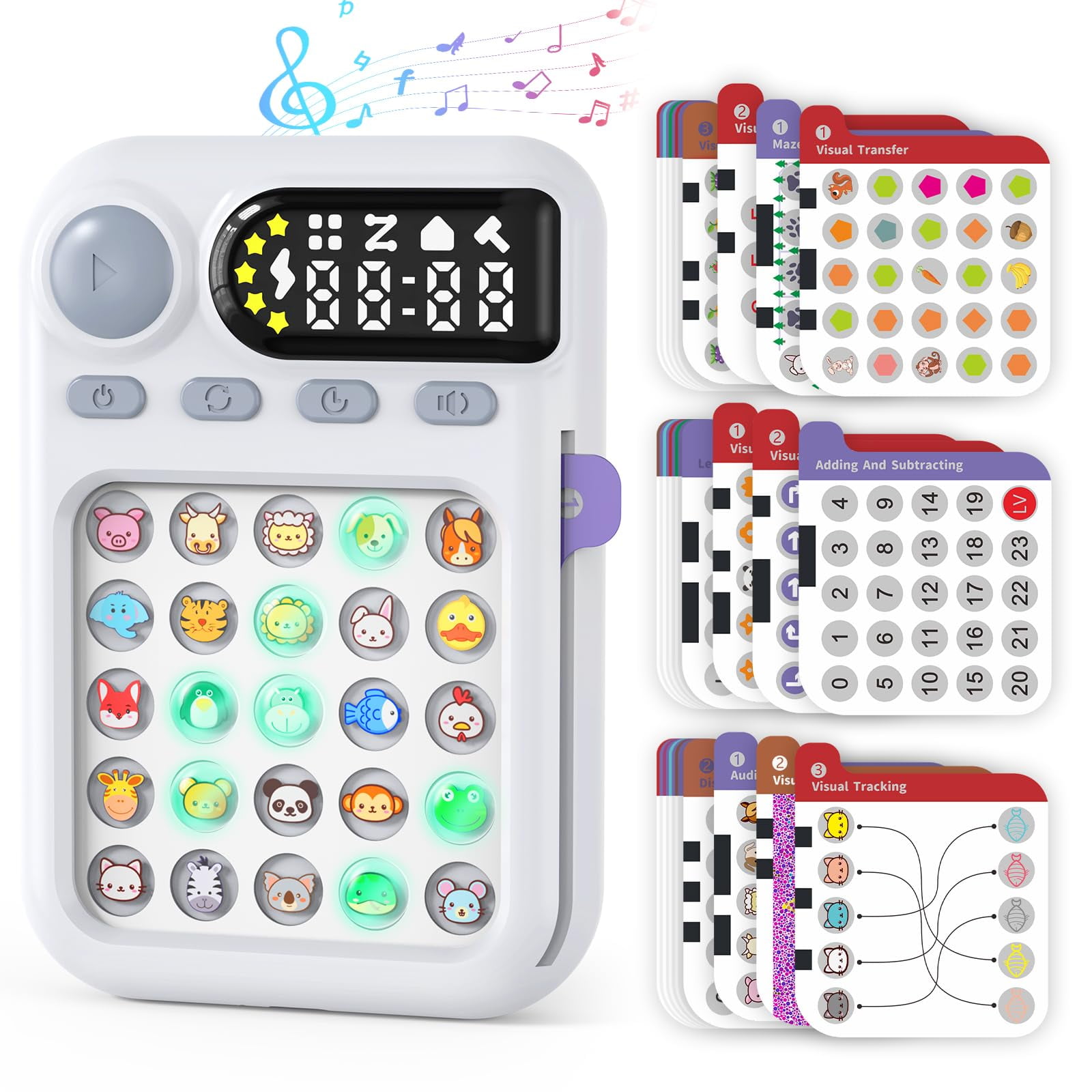 Handheld Game for Kids, MMF7 Math Games, Memory Game with Flash Cards ...