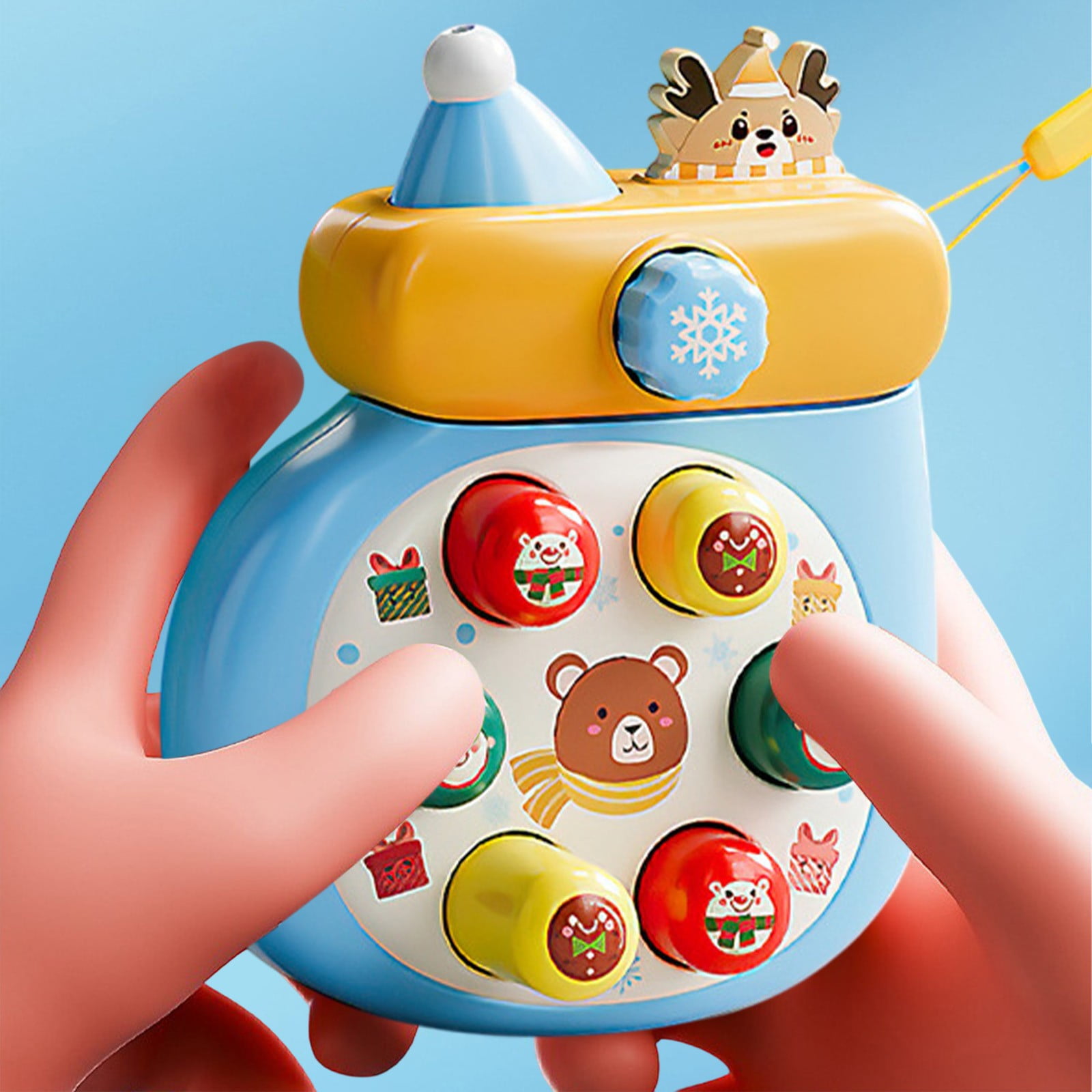 Handheld Game Sensory Fidget Toys, Mini Whack A Mole Game Toy, Cartoons Whack-a-mole Game, Push ...