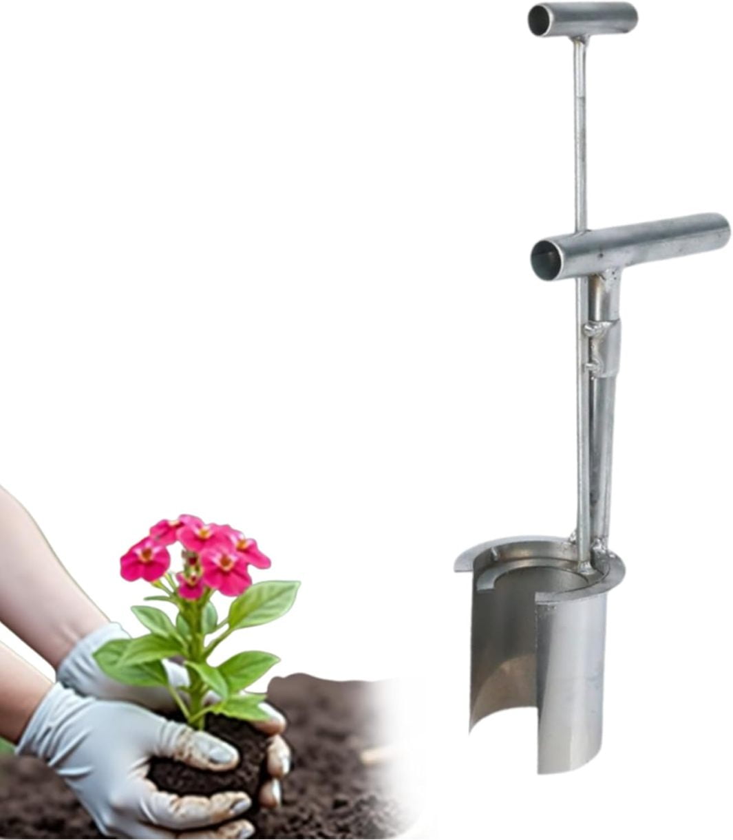 Handheld Garden Transplanter Tool, Bulb Planter Tool, Garden Barrel ...