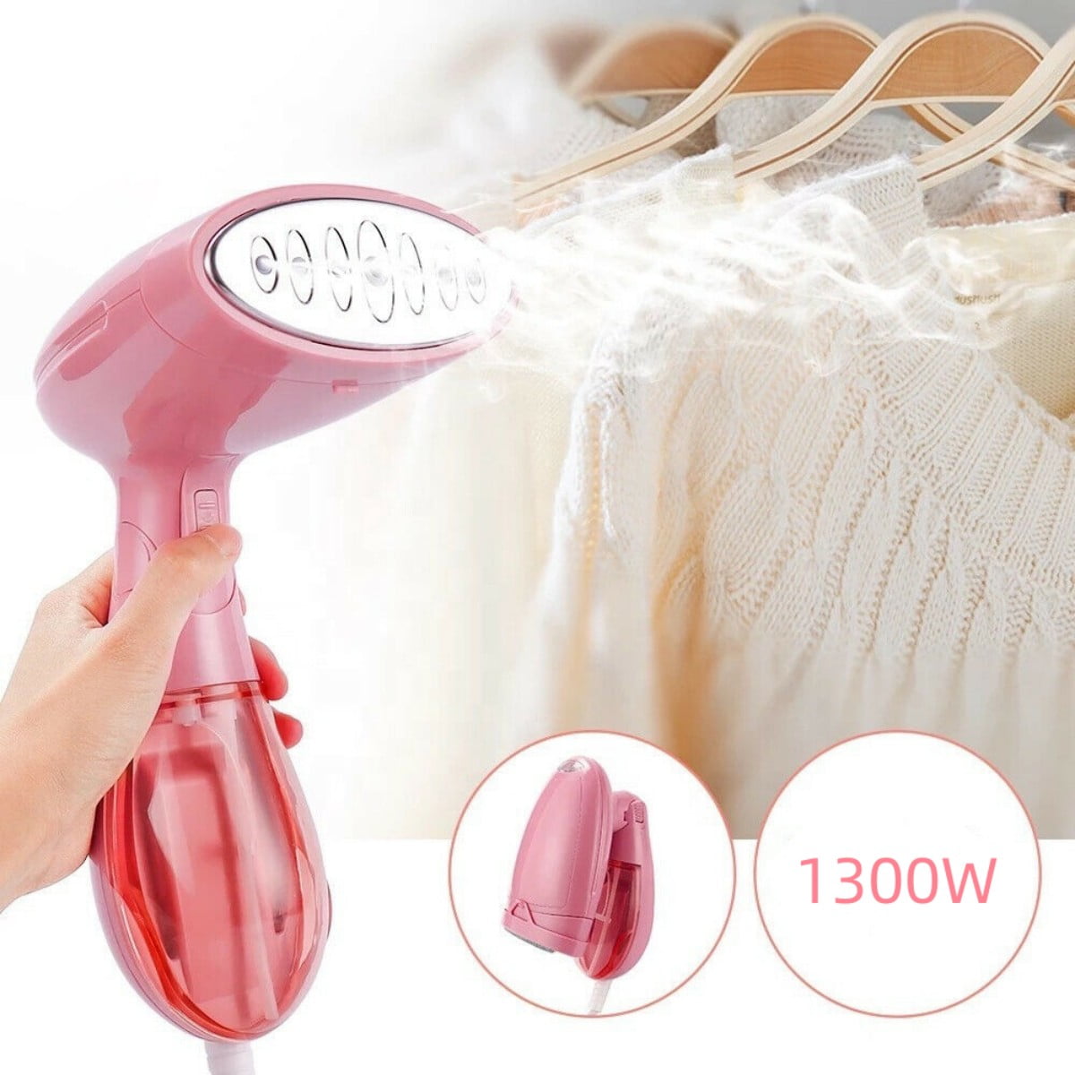 Handheld Garment Steamer Ironing, 120ml Transparent Water Tank ...