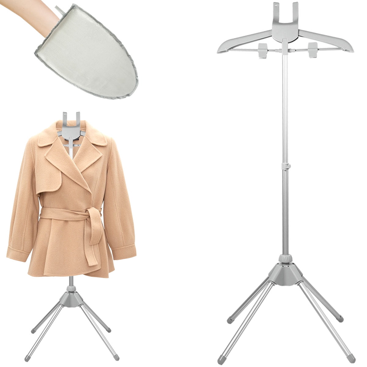 Handheld Garment Steamer Rack,Adjustable Iron Steam Stand Set with Hand ...