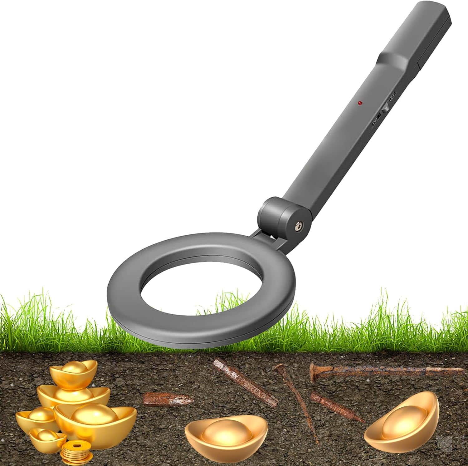 Handheld Highly Sensitive Metal Detectors, Portable 360° Scanning High ...