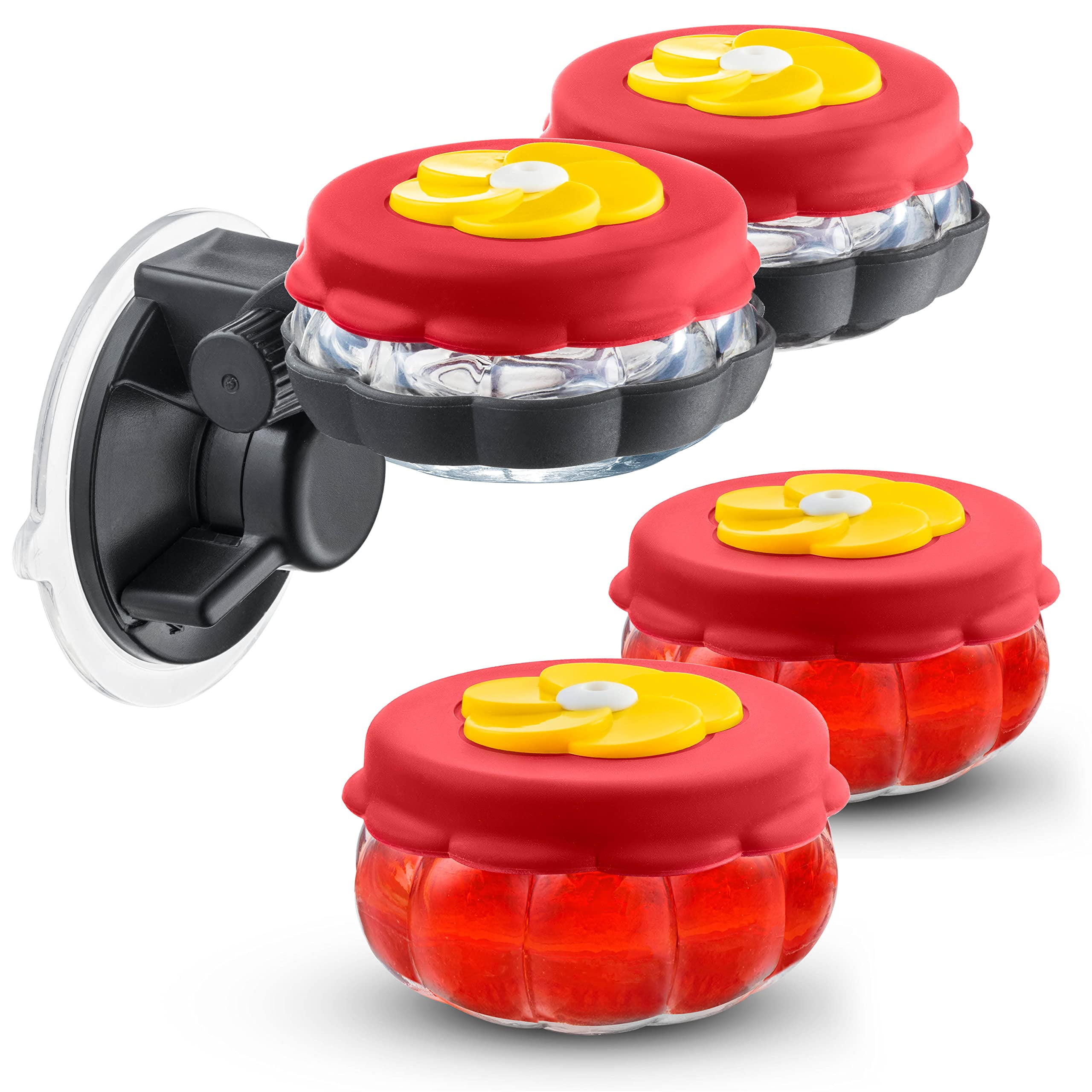 Handheld Hummingbird Feeders (Set of 4) Small Hummingbird Feeder Glass ...