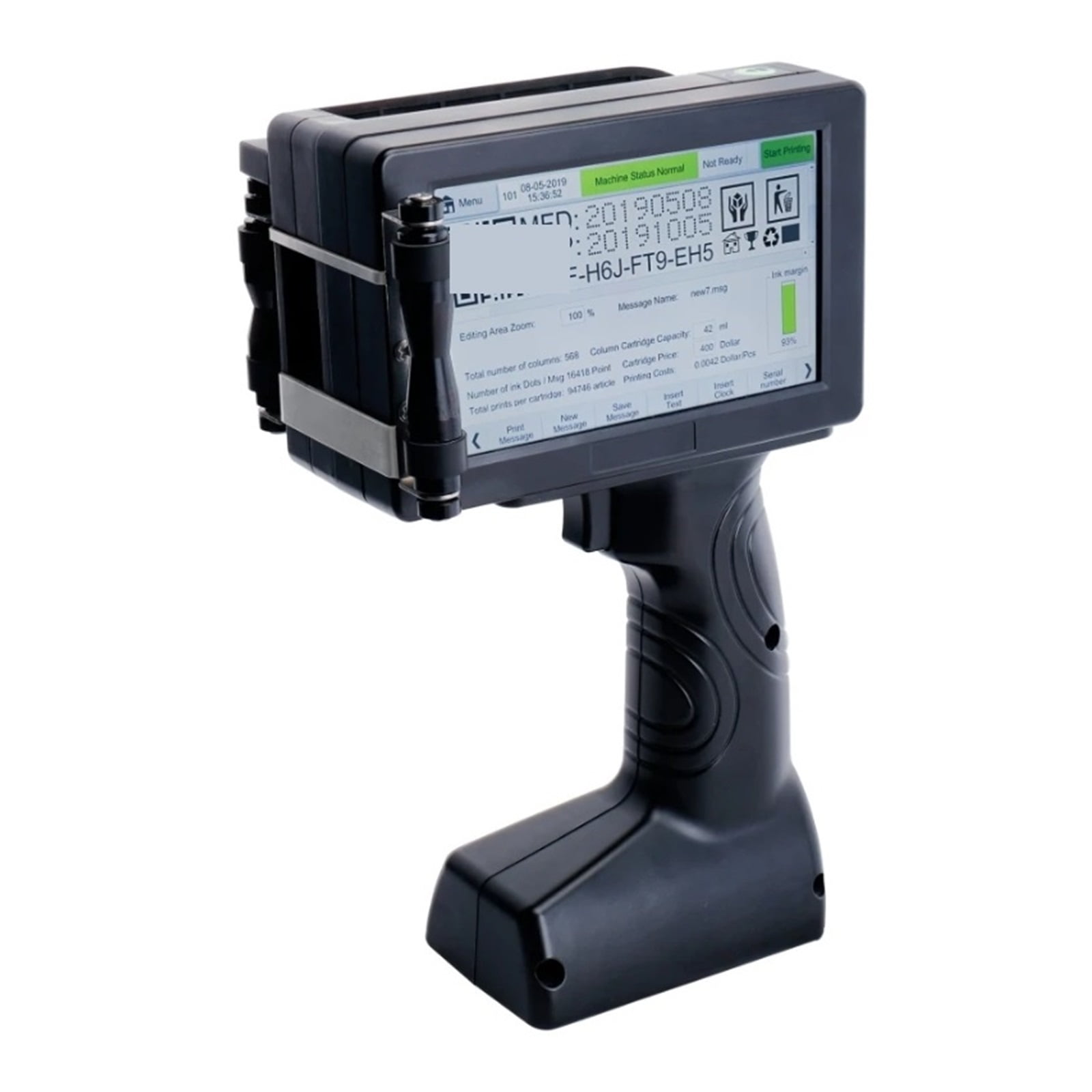 Handheld Ink Jet Printer QR Bar Batch Code Variable Serial Number Logo ...