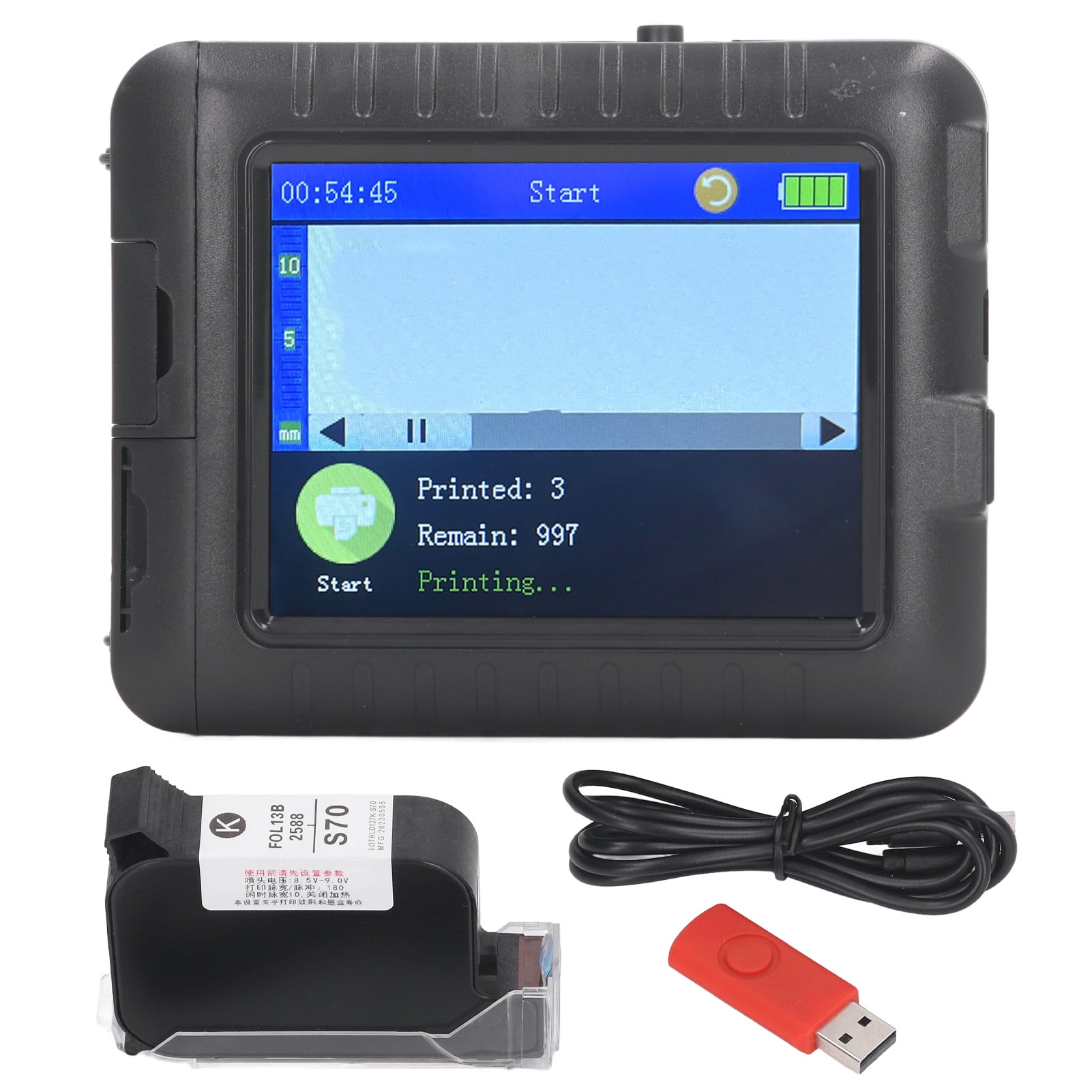 Handheld Inkjet Printer Gun Portable Mini Smart 3.5in HD Touch Screen ...