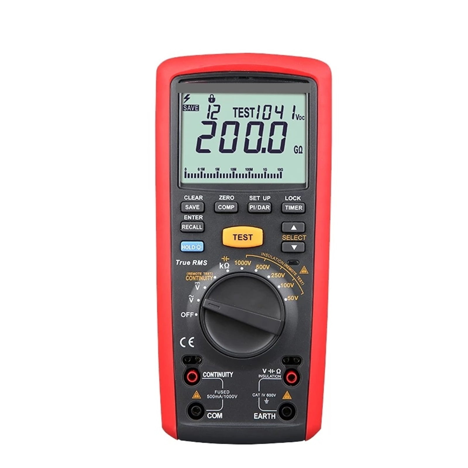 Handheld Insulation Resistance Tester True RMS Digital MeggerResistance ...