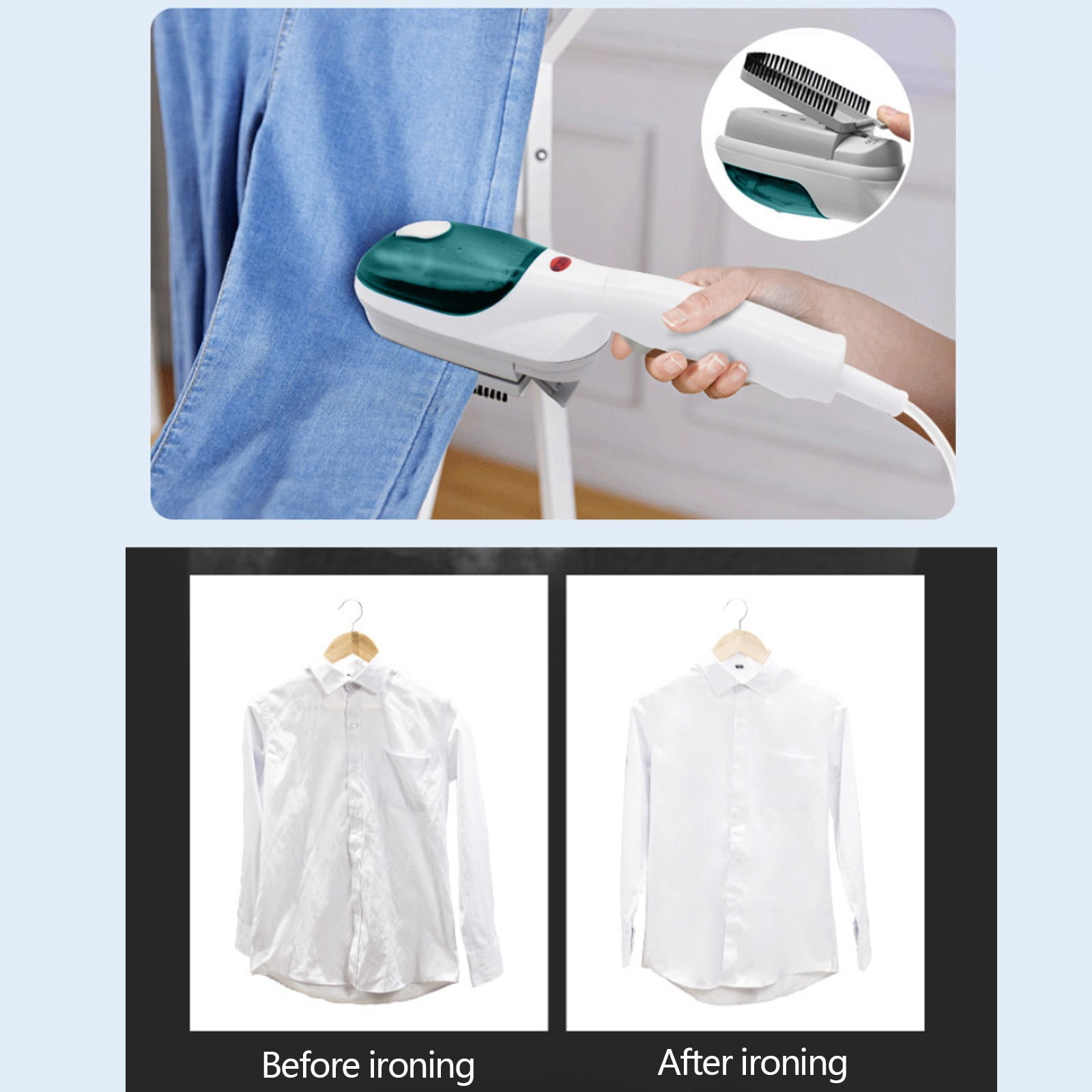 Handheld Iron, Portable Iron, Mini Steam Brush, Quiet Operation ...