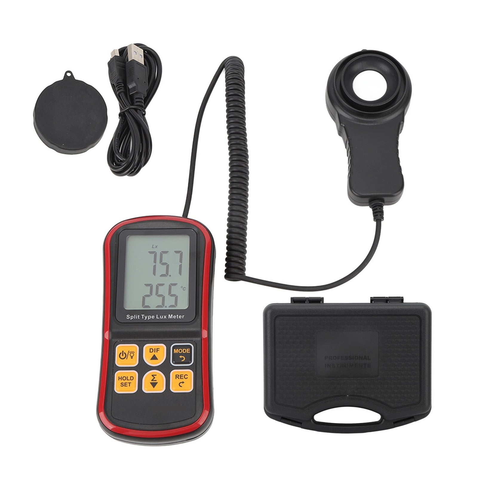 Handheld Light Meter Digital Illuminance Meter Digital Luxmeter High ...