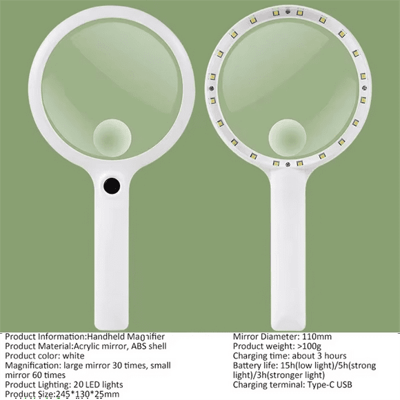 Magnifying Glass with Light in Office Supplies - Walmart.com