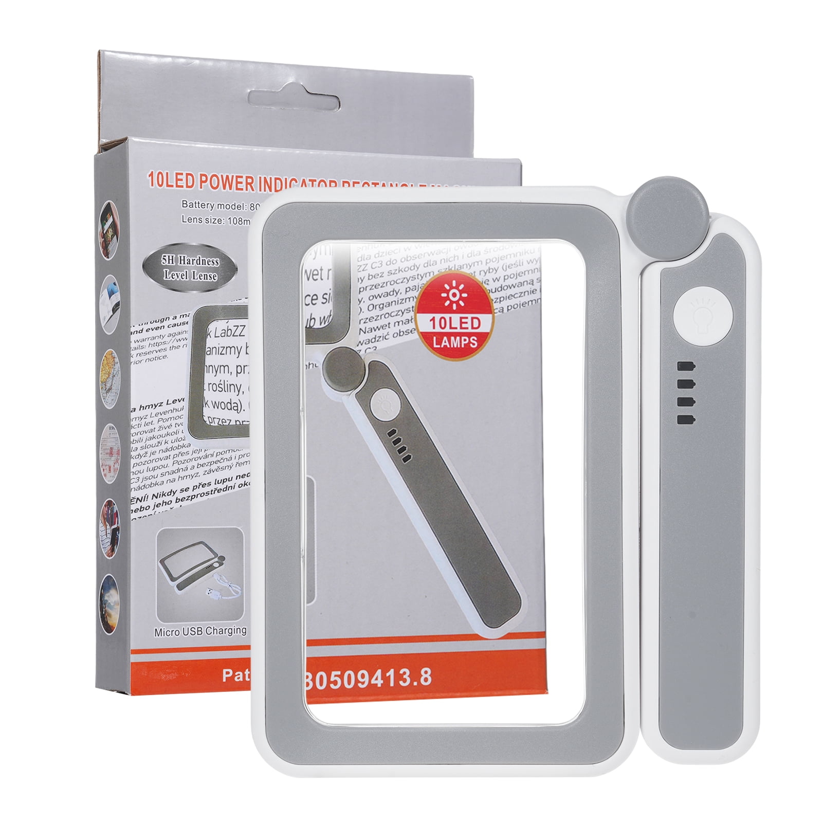 Handheld Magnifier 4X Magnifying Glass for Reading Full Book Page ...