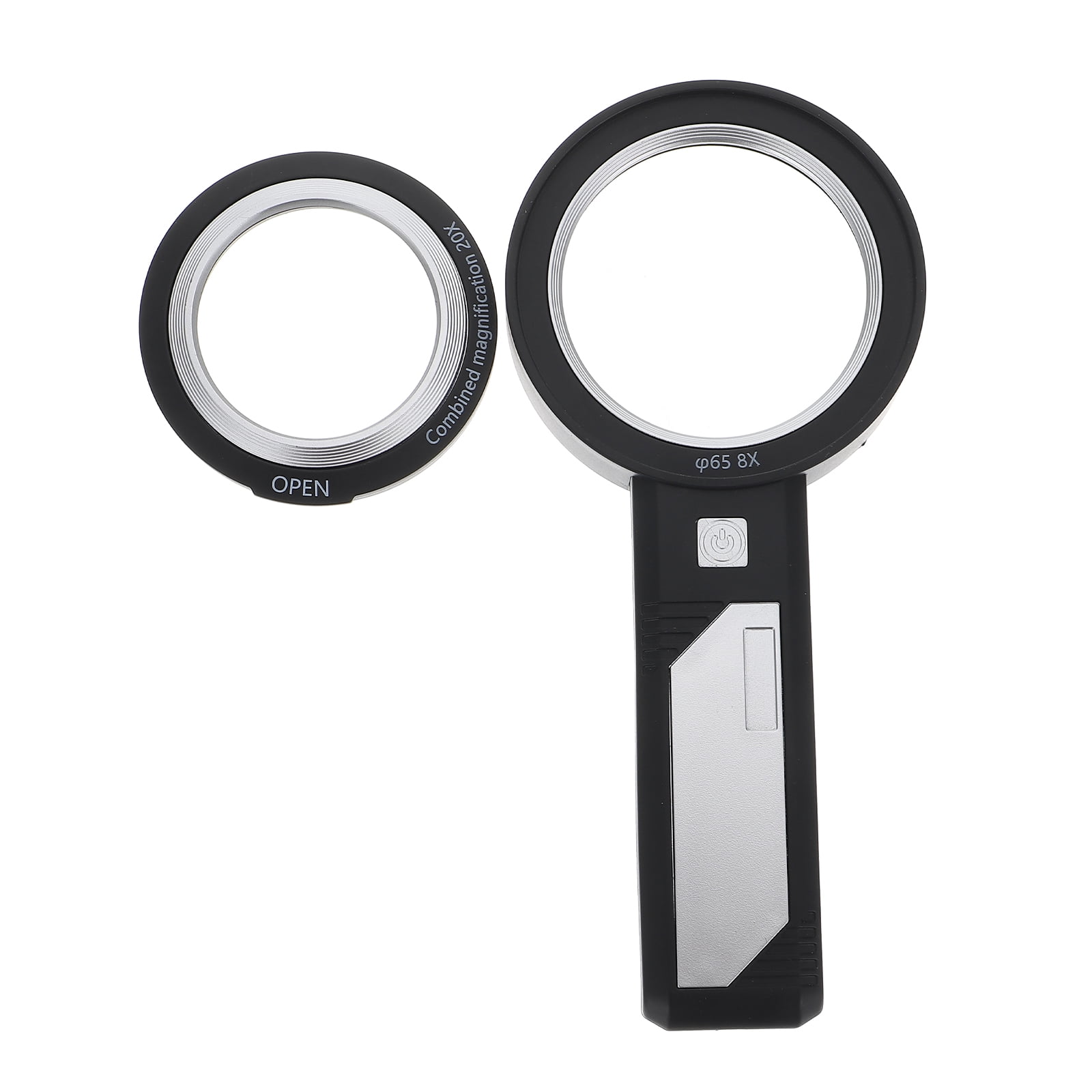 Black ABS Handheld Lighted Magnifier for Home Use with Multi-function ...