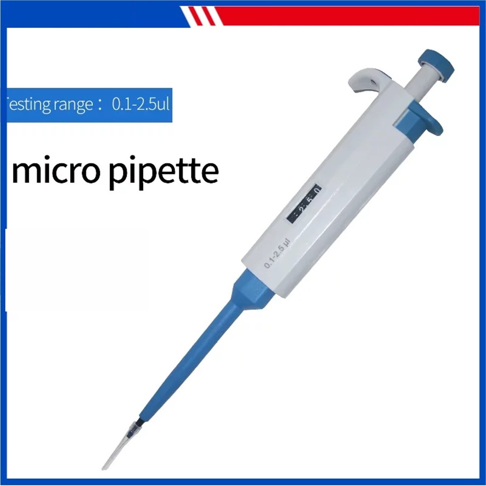 Handheld Manual Plastic Single Channel Pipettes Gun Volume Adjustable ...