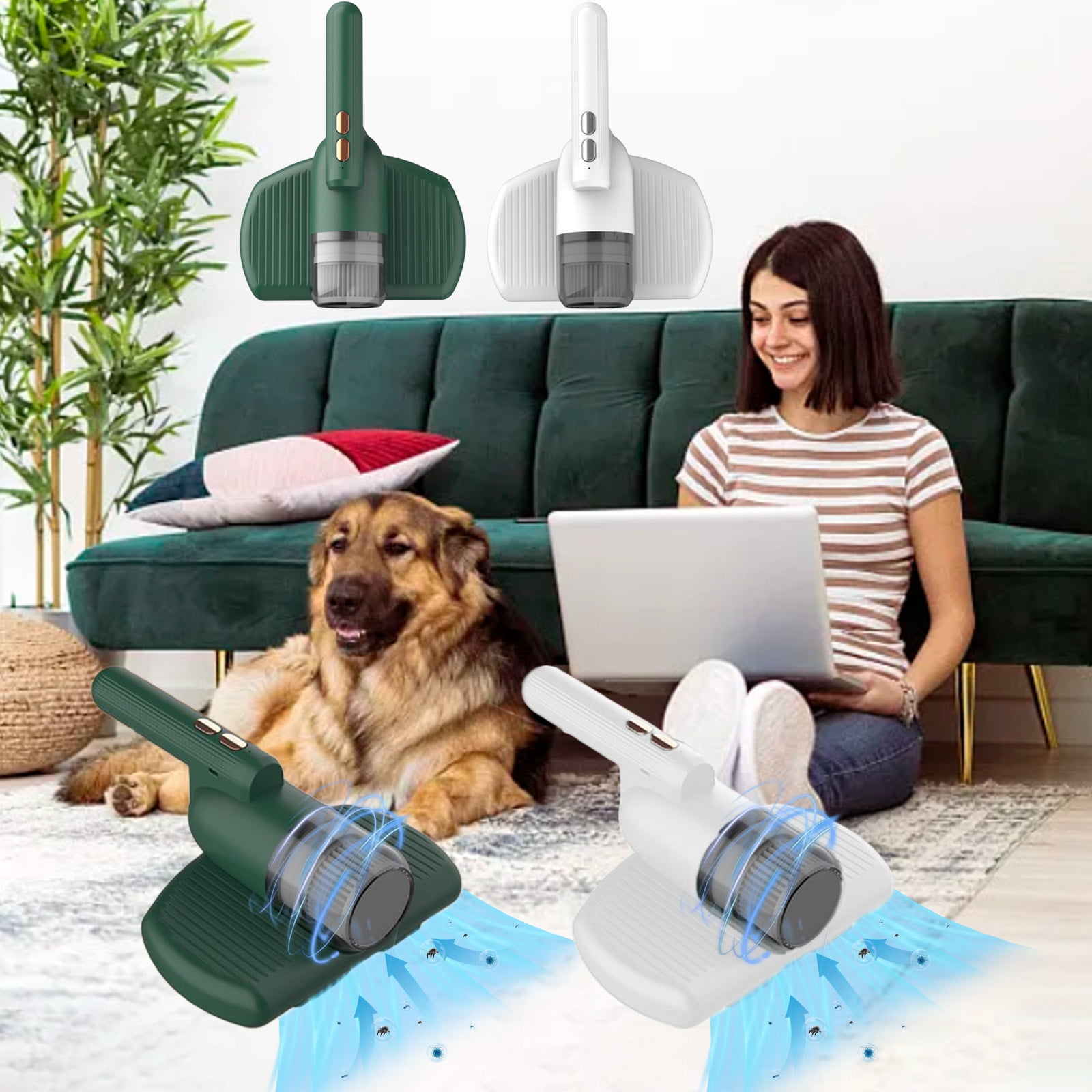 Handheld Mattress Vacuum Cleaner | Wireless Bed & Sofa Fabric Cleaner | High-Frequency Double ...