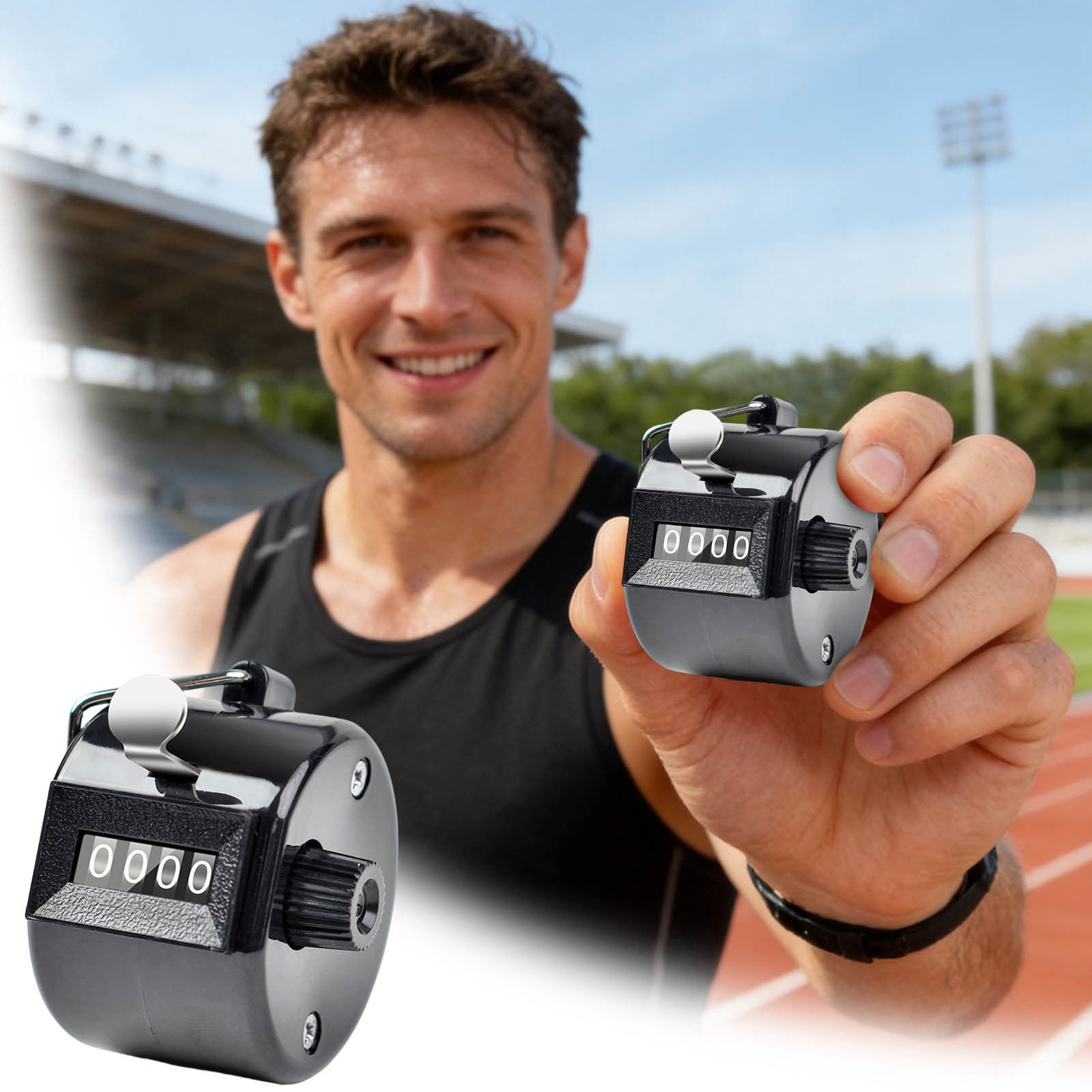 Handheld Mechanical Counter Clicker – 4‑Digit Manual Reset Counters ...