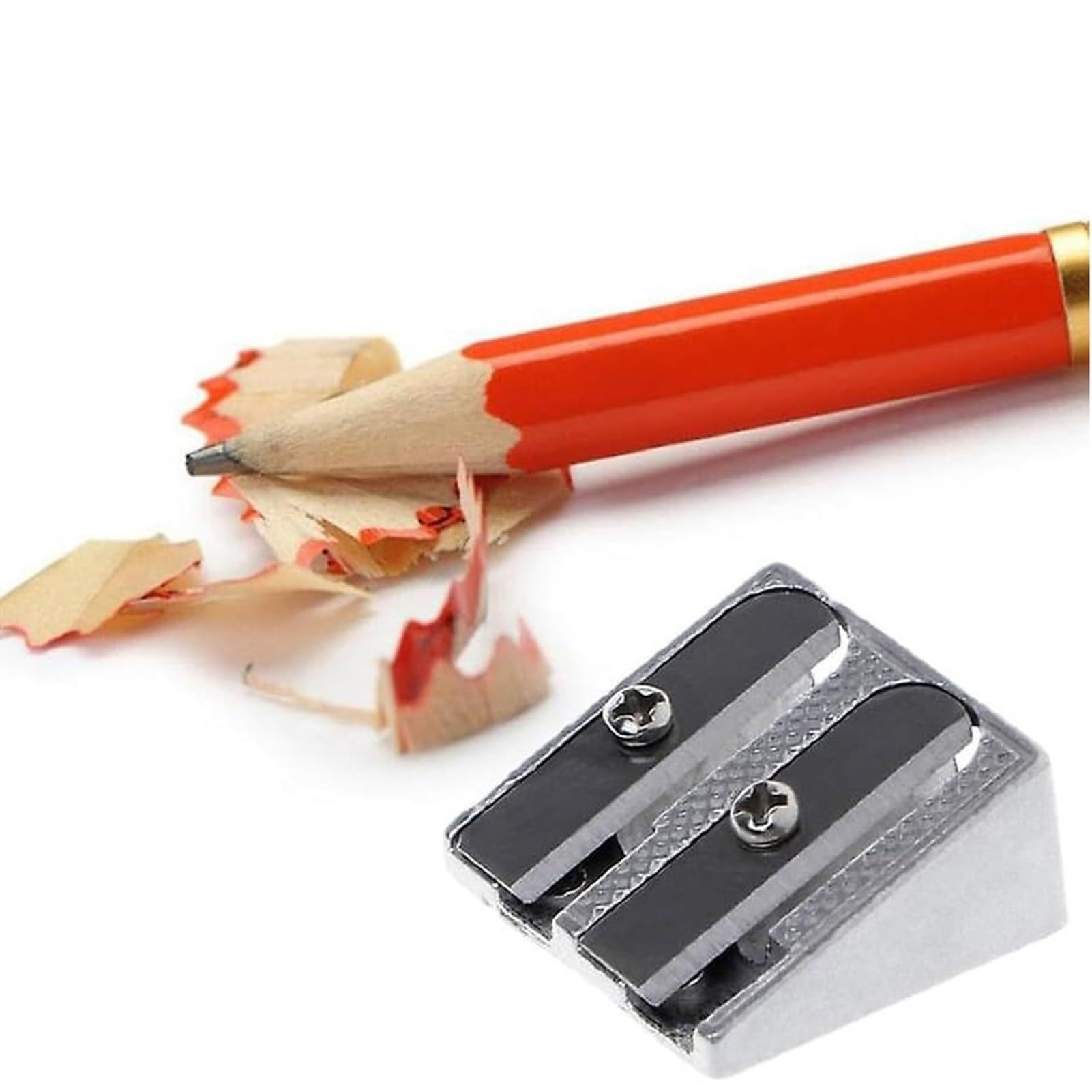 Handheld Metal Pencil Sharpener with 2 Holes for Schools, Offices ...