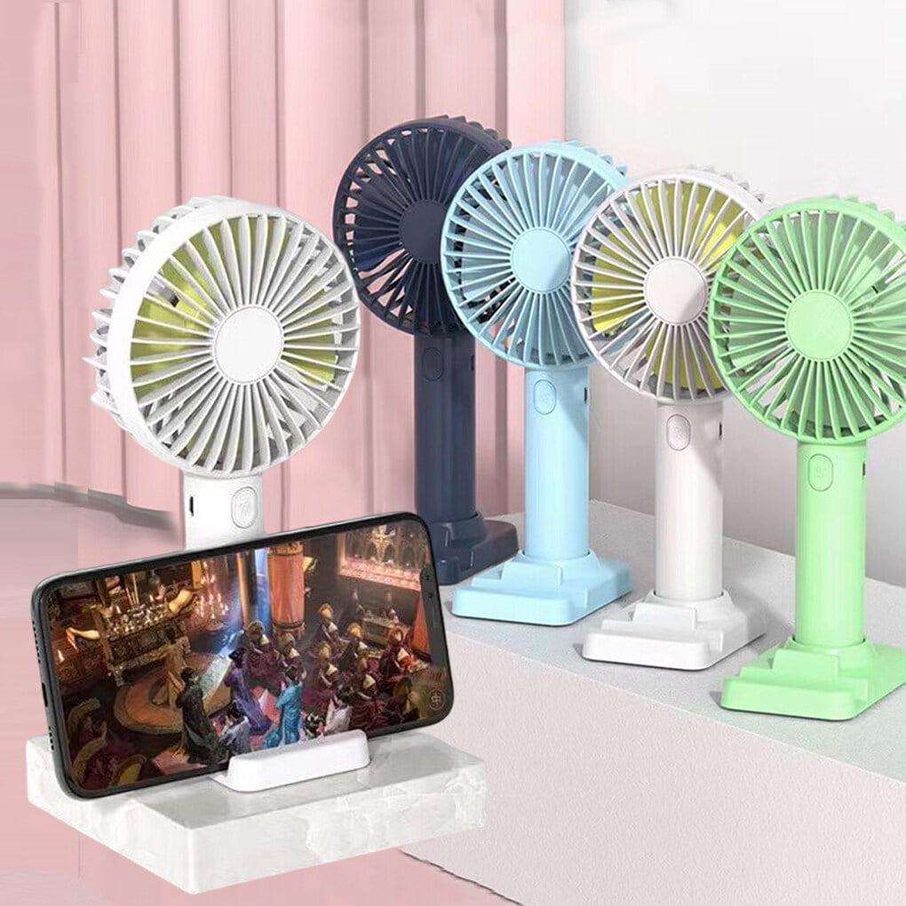 Handheld Mini Cooling Fan Summer Rechargeable Adjustable 3 Speeds ...