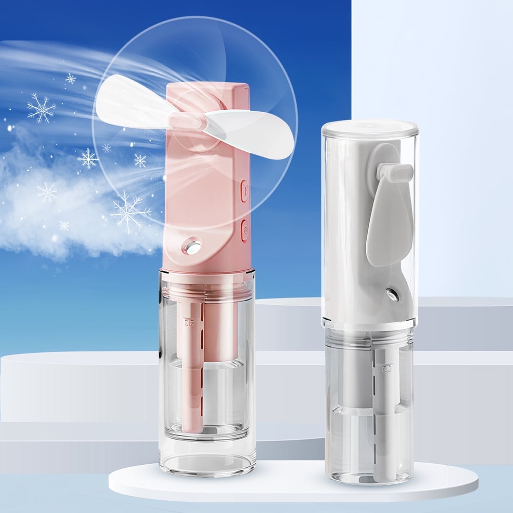 Handheld Mini Fan,Portable Handheld Misting Fan，Rechargeable Battery ...
