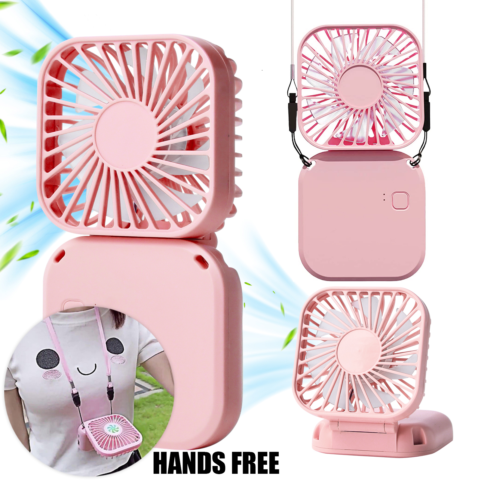 Handheld Mini Fan, Portable Personal Fan USB Rechargeable, Small Fan ...
