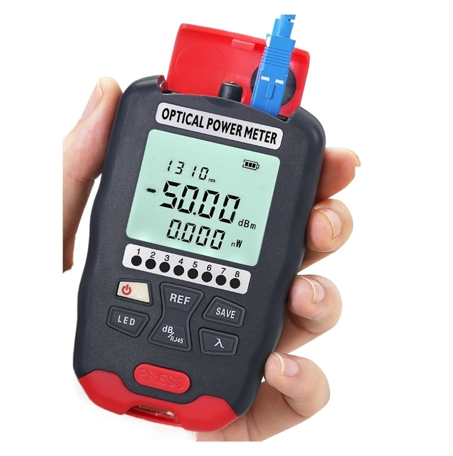 Handheld Mini Optical Power Meter OPM Optical Fiber Tester With LED ...