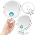 Handheld Mirror with Handle,6" Round Double Sided Portable 20x ...