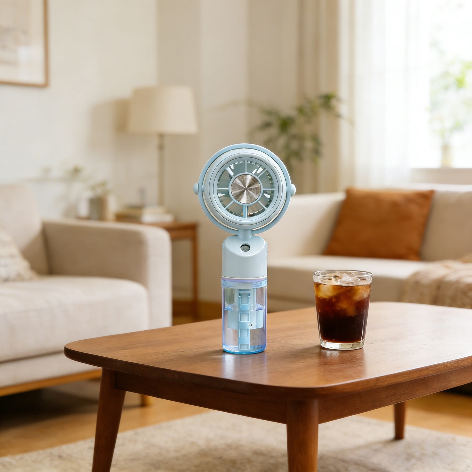 Handheld Misting Fan 2 In 1 Rechargeable Portable Cooling Fan With ...