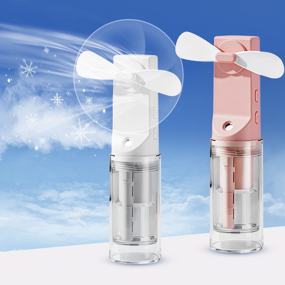 Handheld Misting Fan Portable,Rechargeable Small Personal Water Spray ...