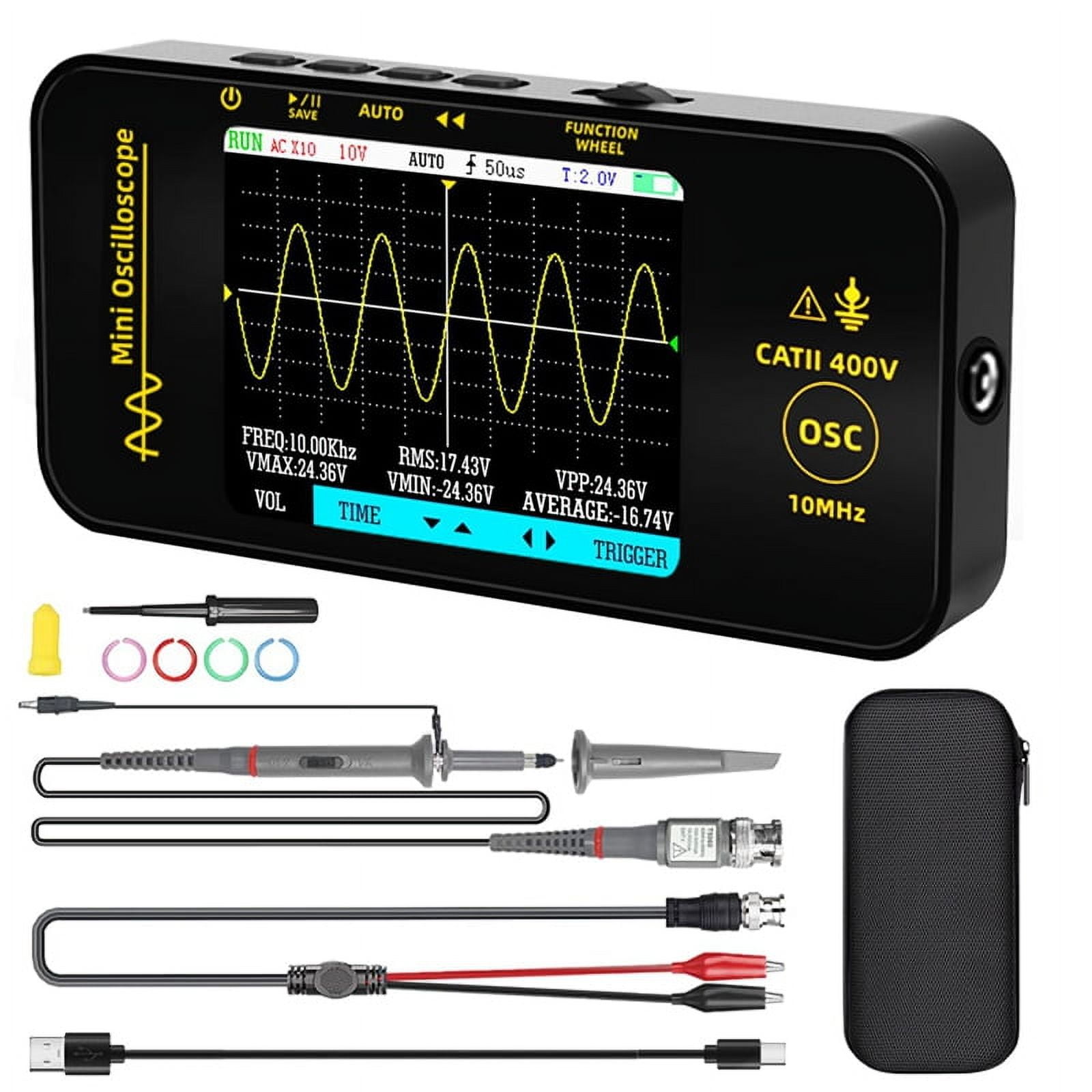 Handheld Oscilloscope 3.2Inch TFT Display 10MHz Bandwidth Automotive ...
